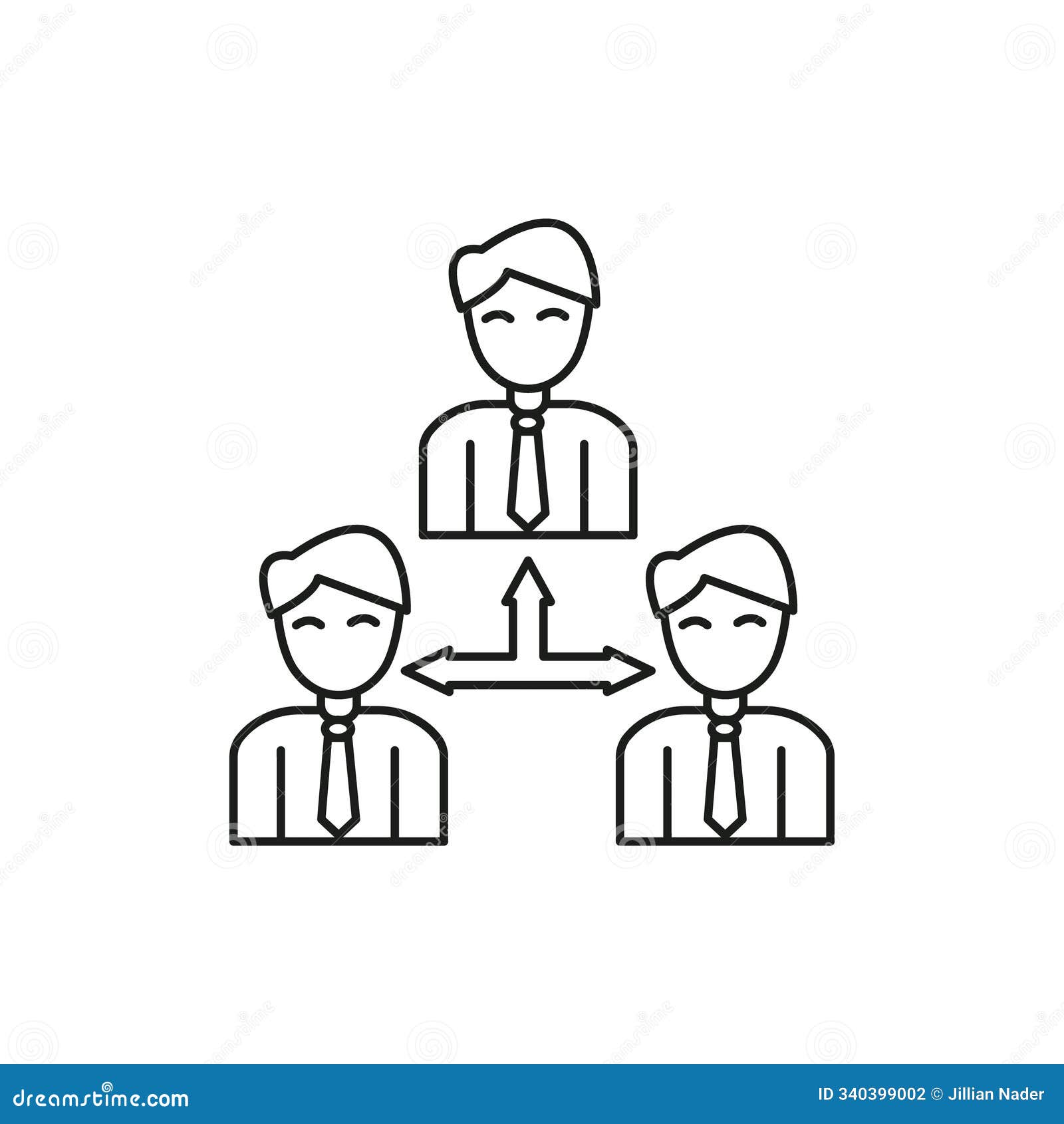 Third Party Icon Flat Line Symbol Set Stock Illustration - Illustration ...