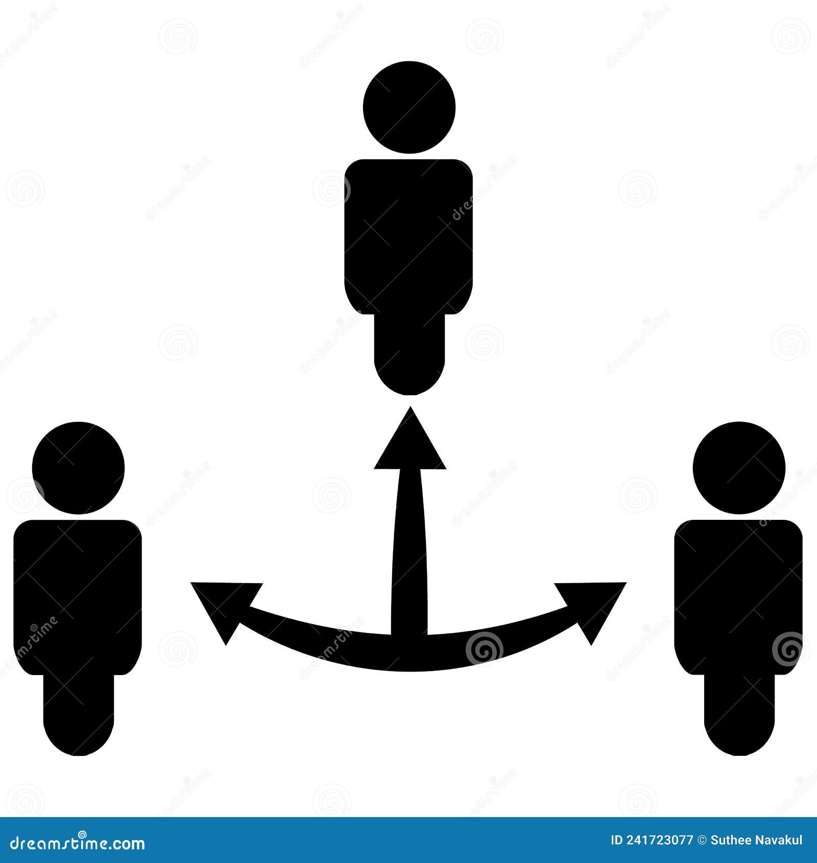 Third Party Icon on White Background. Communication Symbol. Group Logo ...