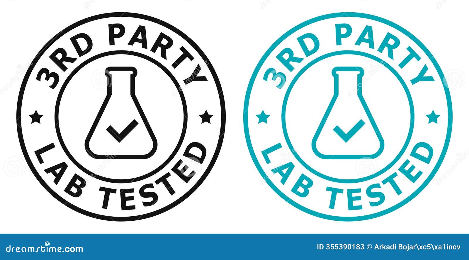 Tested Ok Vector Illustration With Tick Mark | CartoonDealer.com #200464241