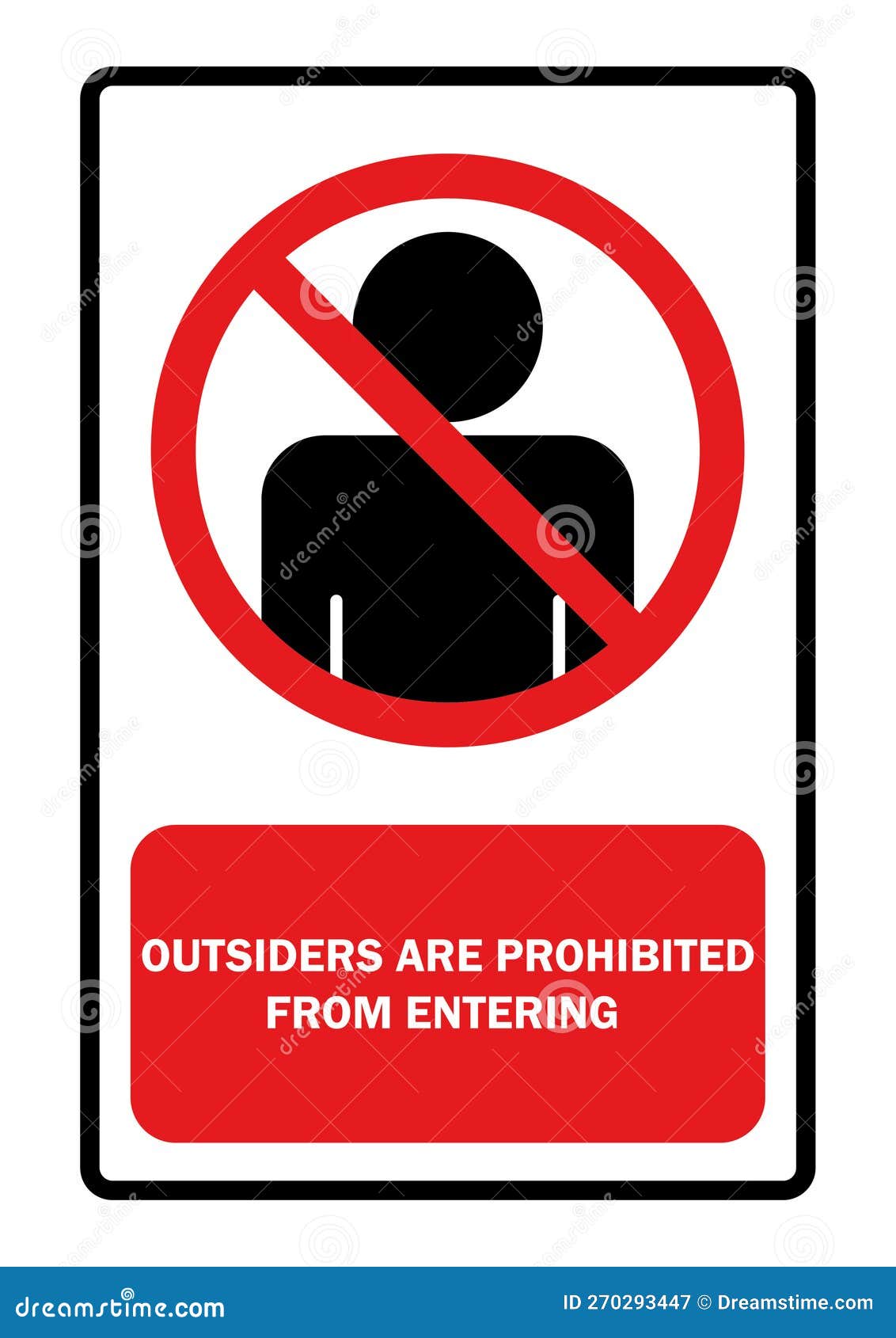 Third Party Symbols are Prohibited from Entering. Vector Illustration ...