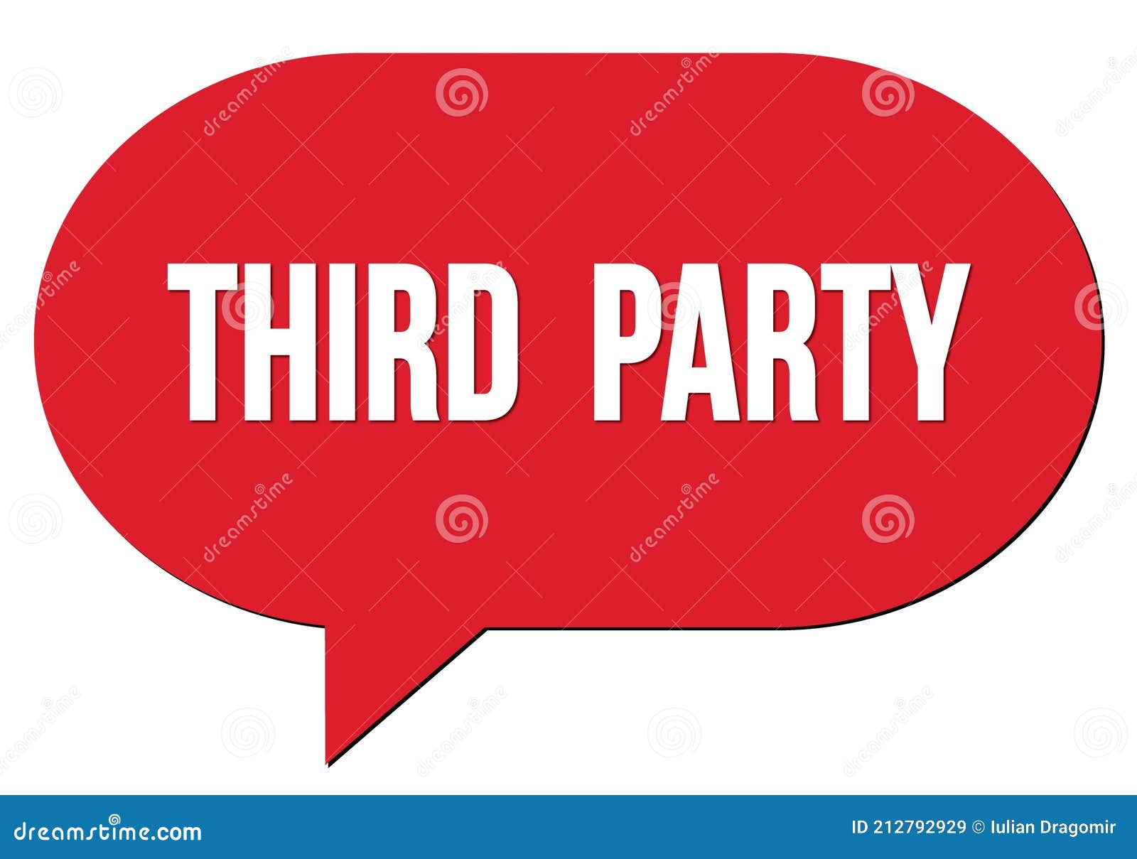 THIRD PARTY Text Written in a Red Speech Bubble Stock Illustration ...