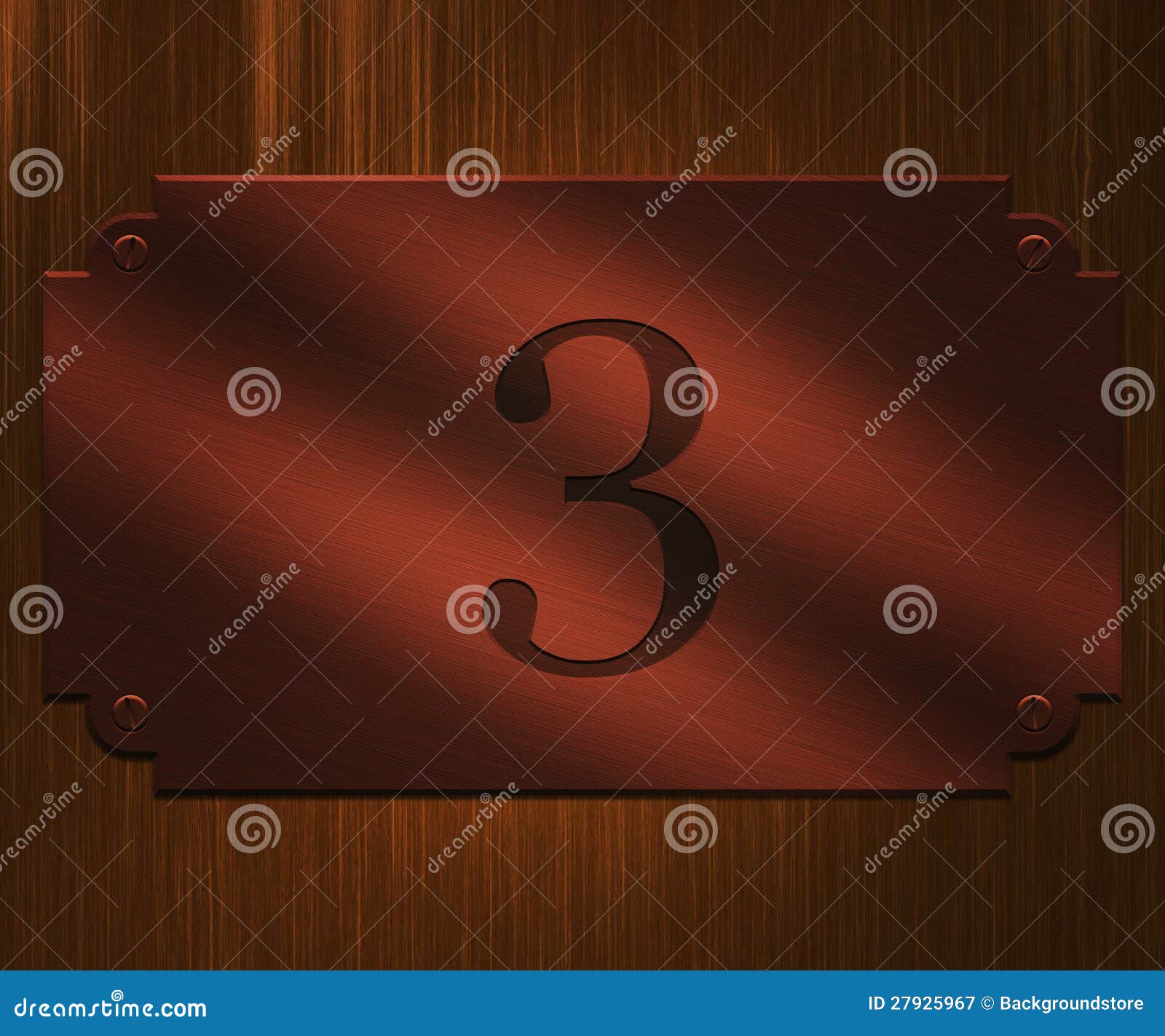 Third Place Bronze Plate Background Stock Image - Image of construction ...