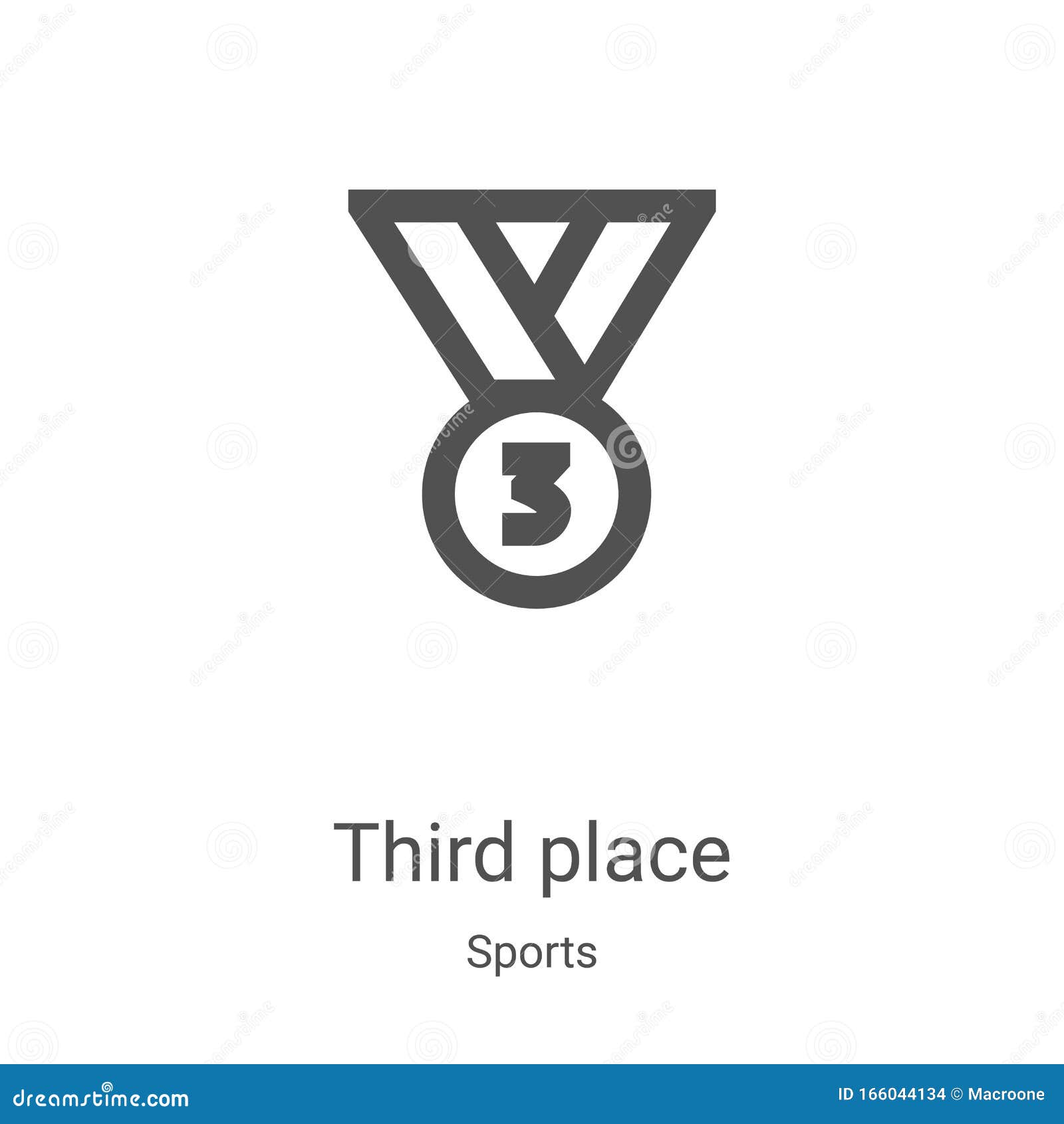 Third Place Icon Vector from Sports Collection. Thin Line Third Place ...
