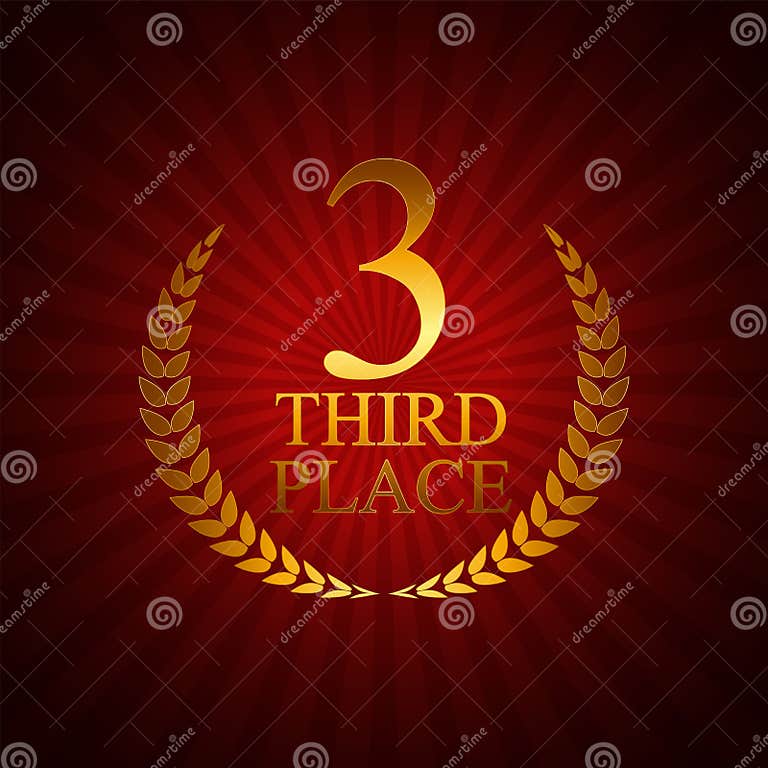 Third Place Laurel Design Label Vector Illustration Stock Vector ...