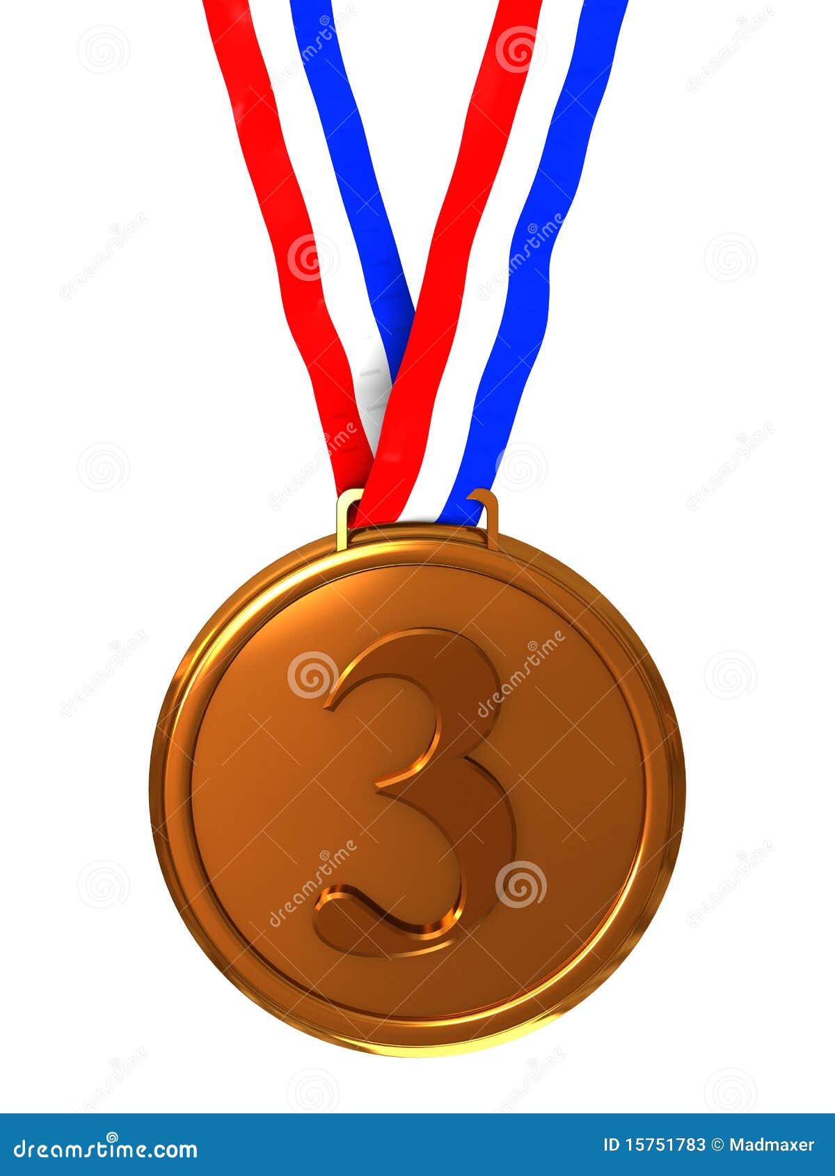 Third place medal stock illustration. Illustration of success - 15751783