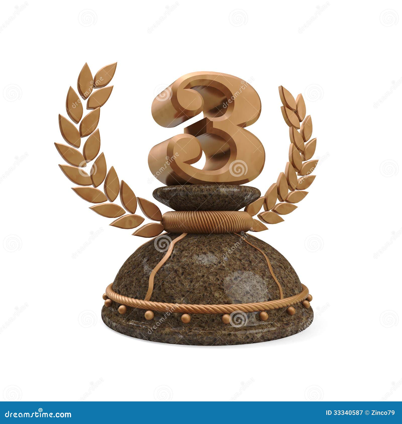 Third place stock illustration. Illustration of realization - 33340587