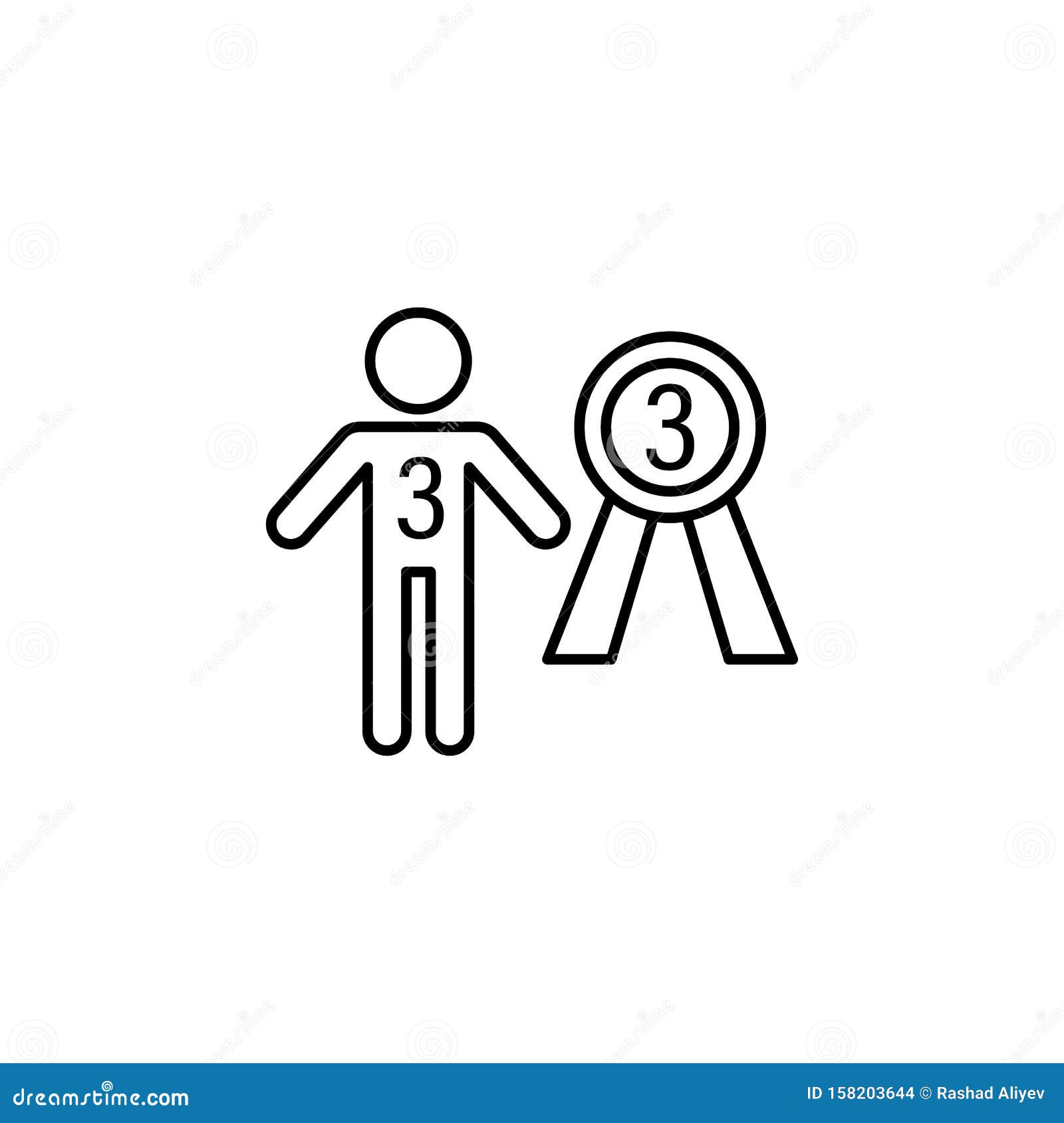 Third Prize, Winner Icon. Element of Winner Line Icon Stock ...