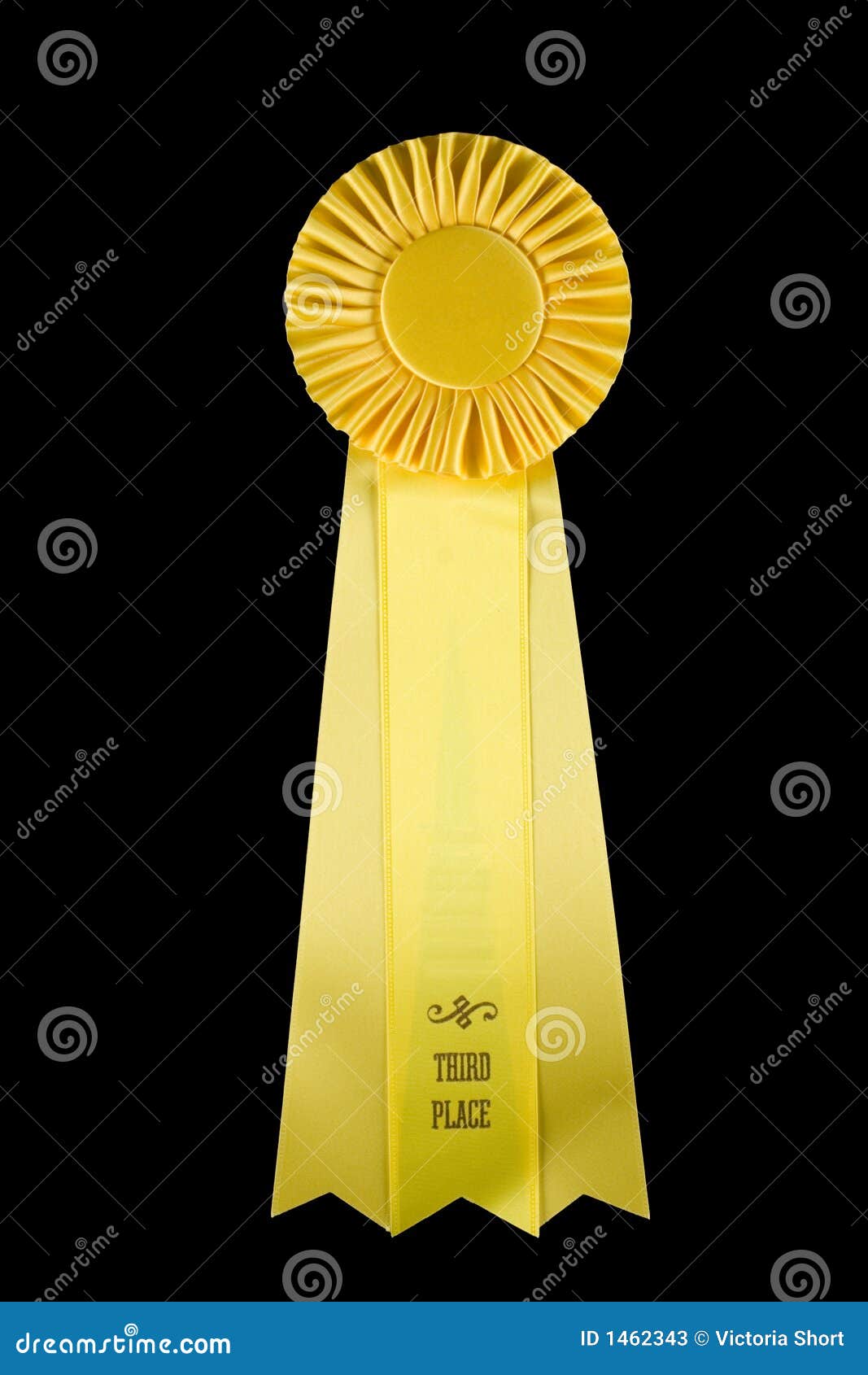 Third ribbon stock image. Image of isolated, yellow, ribbon - 1462343