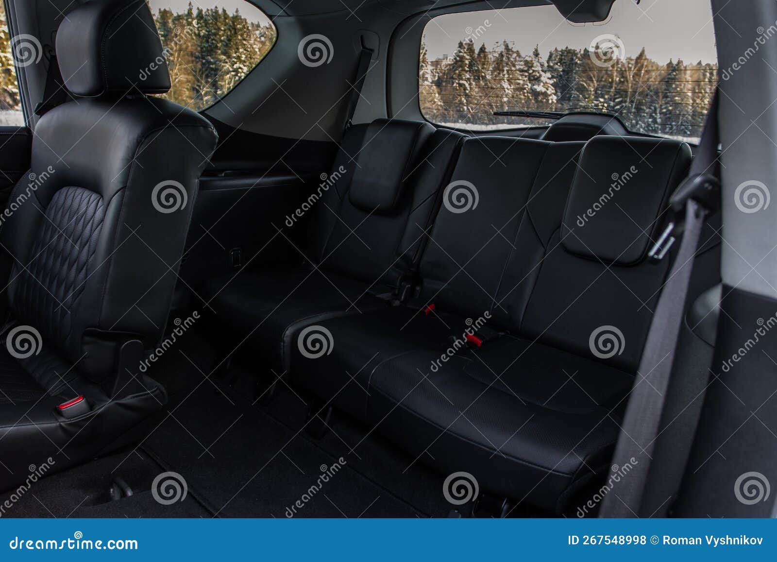 Third Row Seat of a Modern SUV Stock Photo - Image of third ...