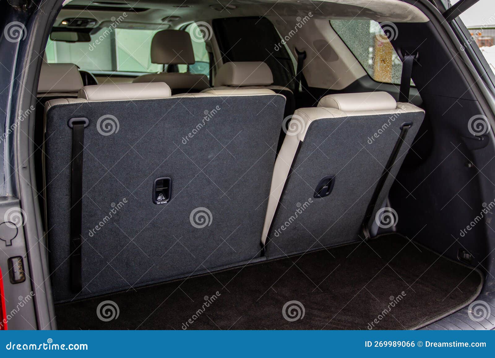 Third Row Seat of a Modern SUV Stock Photo - Image of bench ...