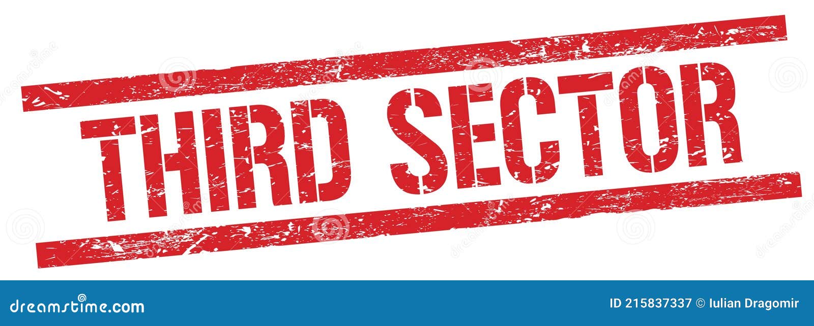 THIRD SECTOR Text on Red Grungy Rectangle Stamp Stock Illustration ...