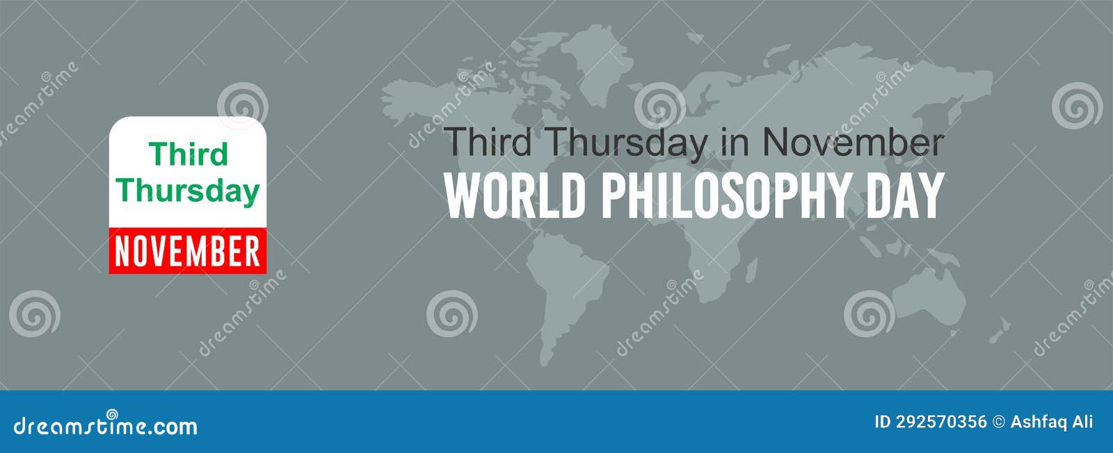 Third Thursday in November World Philosophy Day Stock Illustration ...