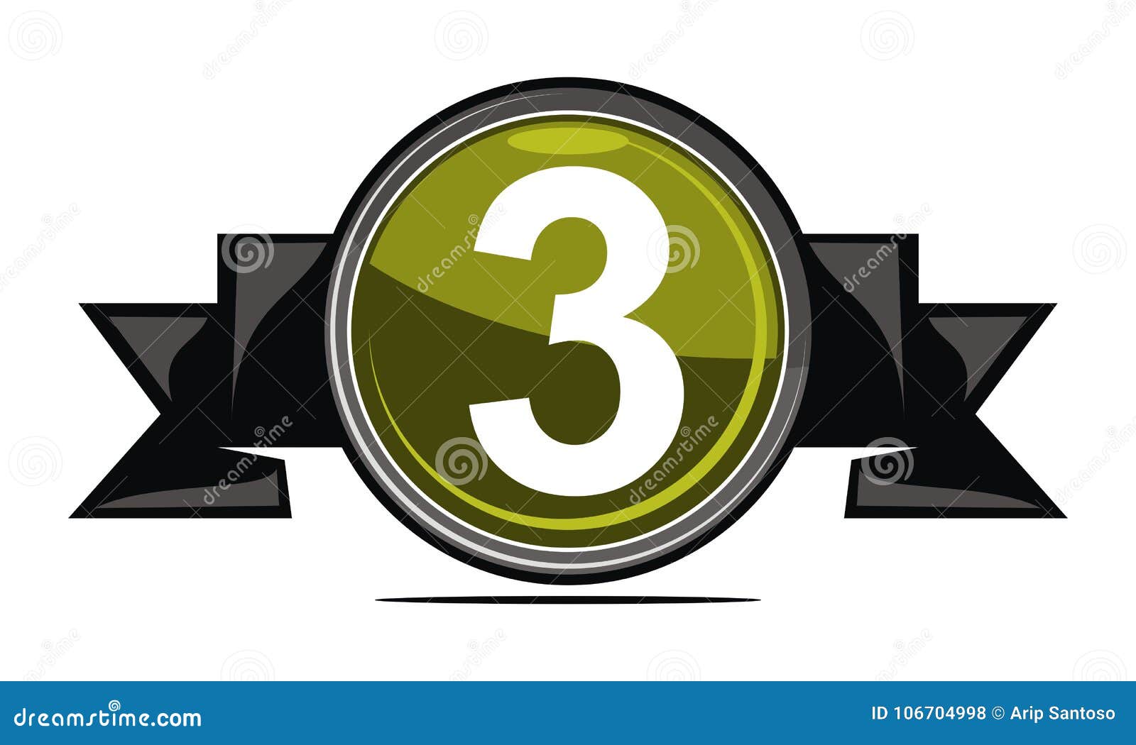 Third Winner Logo Design Template Stock Vector - Illustration of third ...