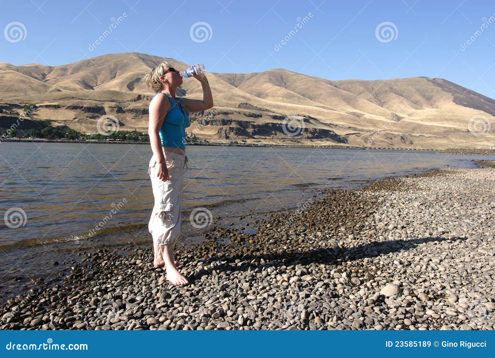 Thirst Drinking Water in a Warm Summer. Stock Image - Image of pacific ...