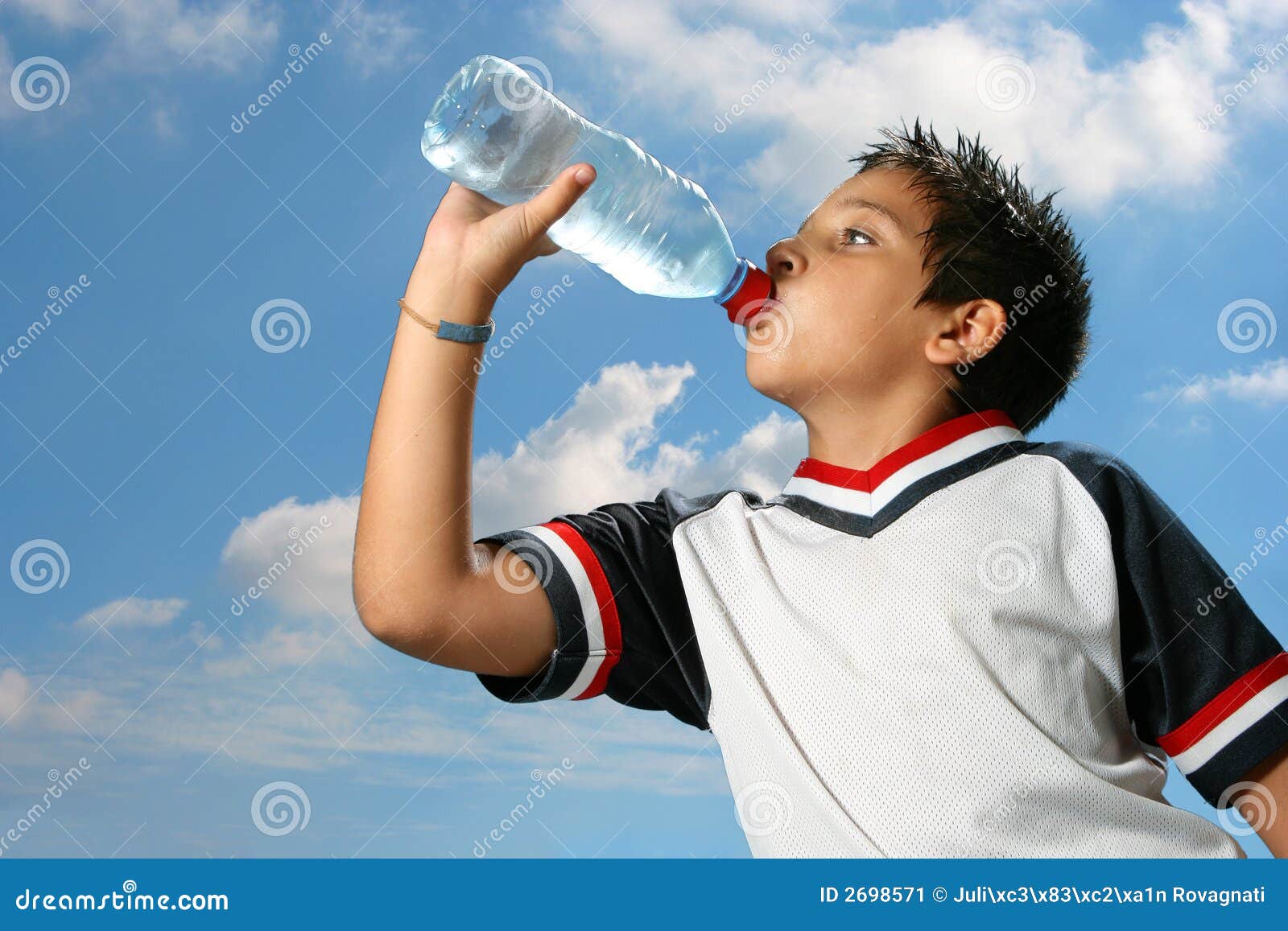 Thirsty Boy Drinking Water Out Stock Image - Image of drinking, fresh ...