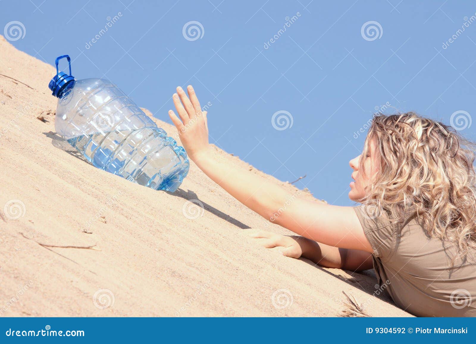 Thirsty Girl Looking for Water Stock Photo - Image of concept, hair ...
