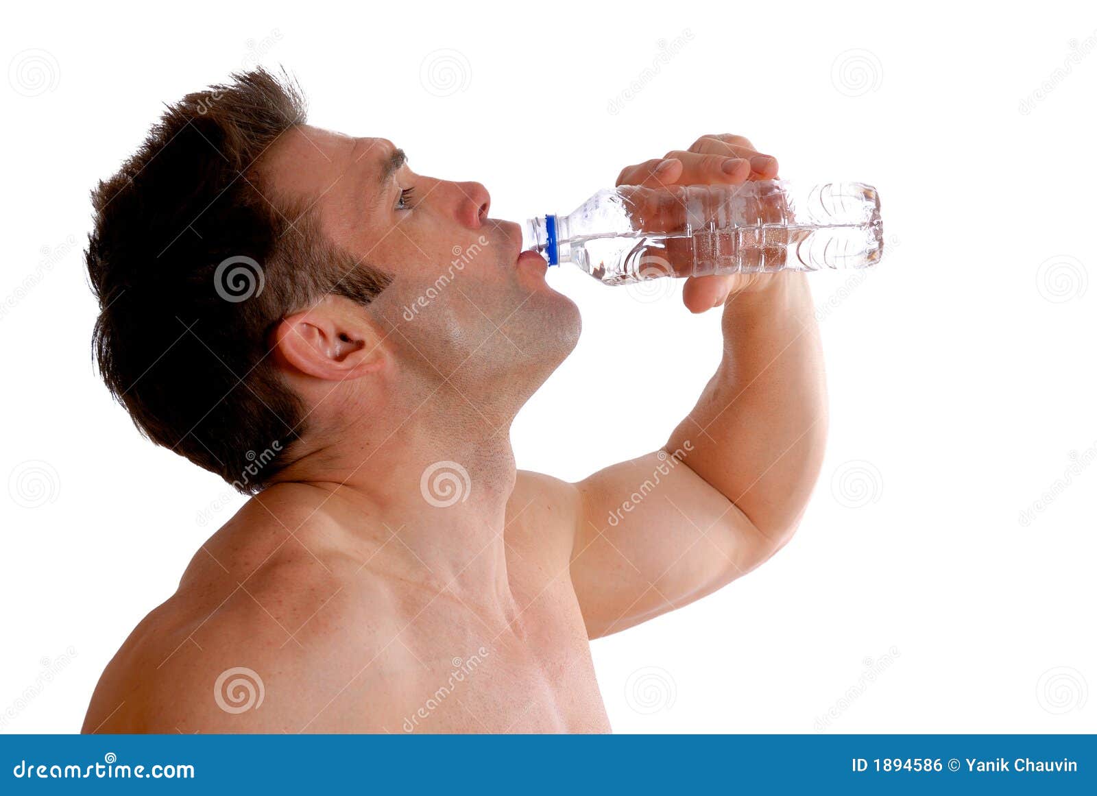 Thirsty man stock photo. Image of muscle, caucasian, handsome - 1894586