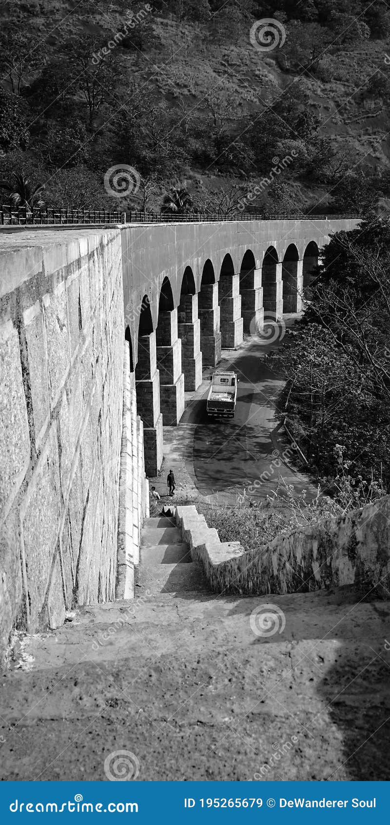 Thirteen arch Bridge stock image. Image of arch, tree - 195265679
