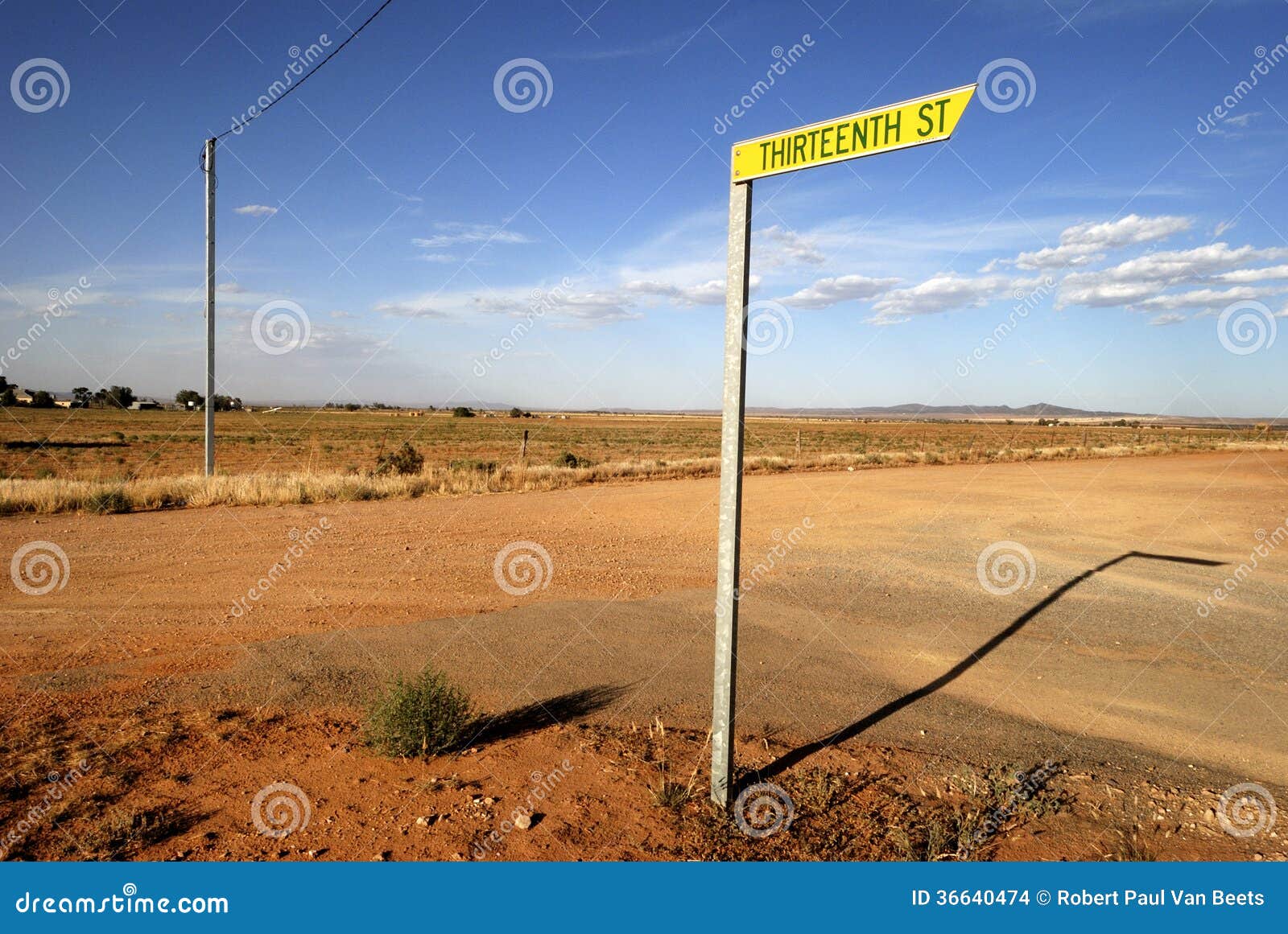 Thirteenth street stock photo. Image of desert, sign - 36640474