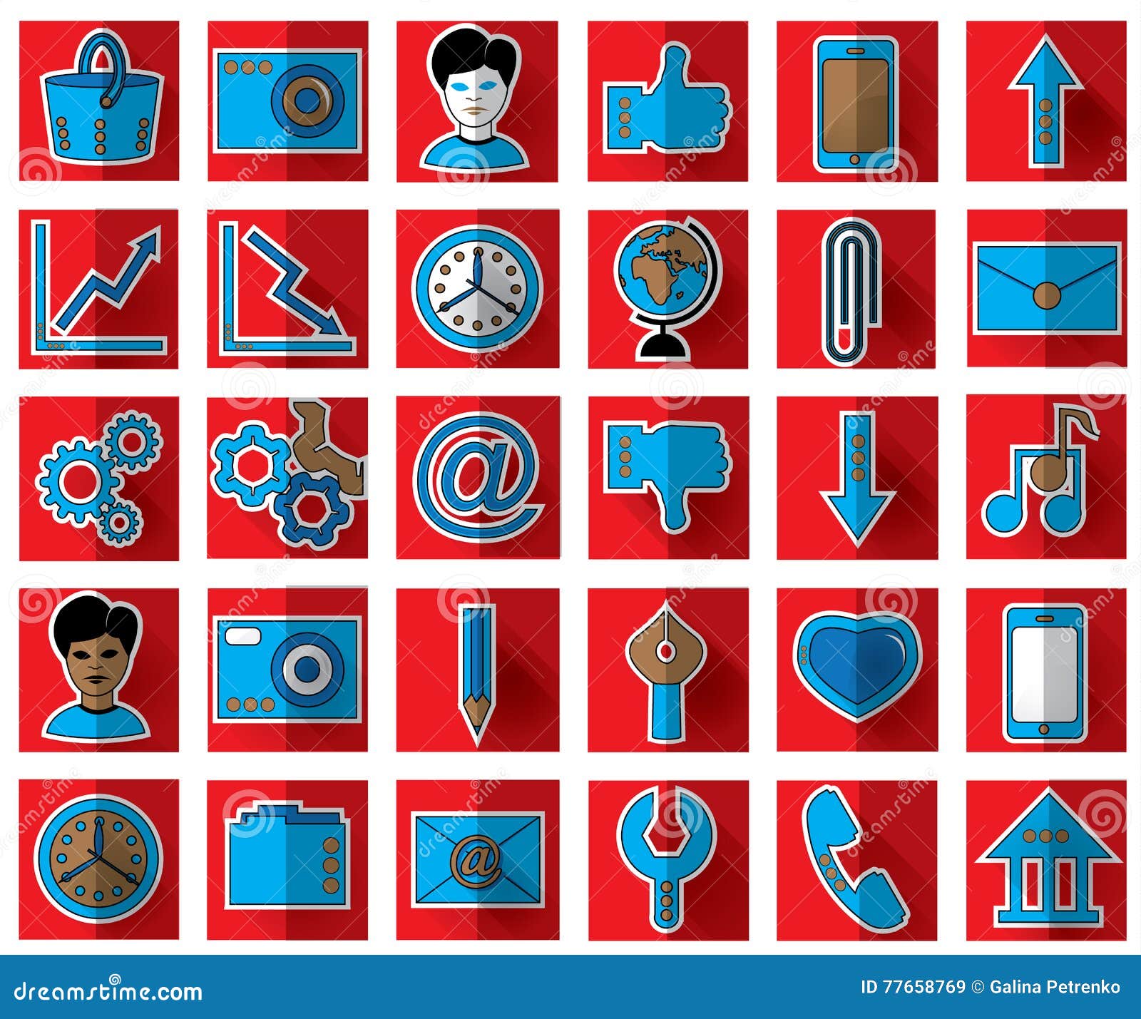 100 Icons - Favicon Cartoon Vector | CartoonDealer.com #32603467