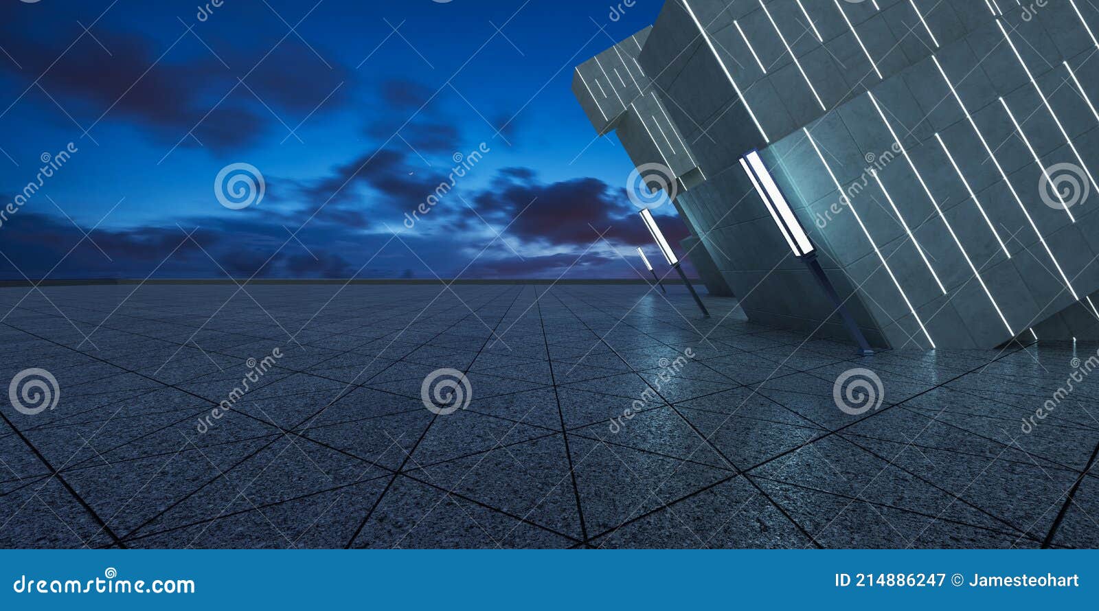 Thirty Degree Angle Tilted Contemporary Building Stock Illustration ...
