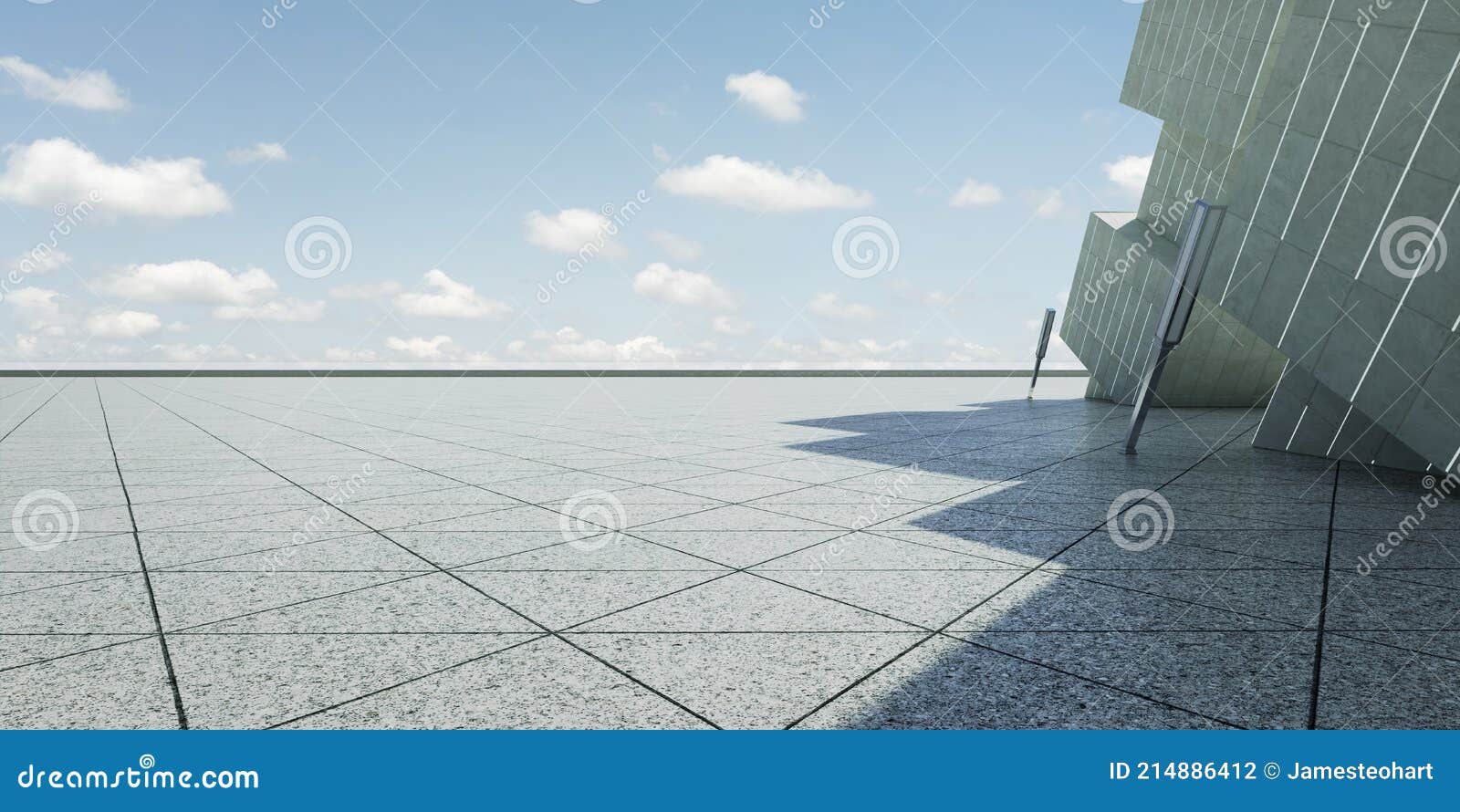 Thirty Degree Angle Tilted Contemporary Building Stock Illustration ...
