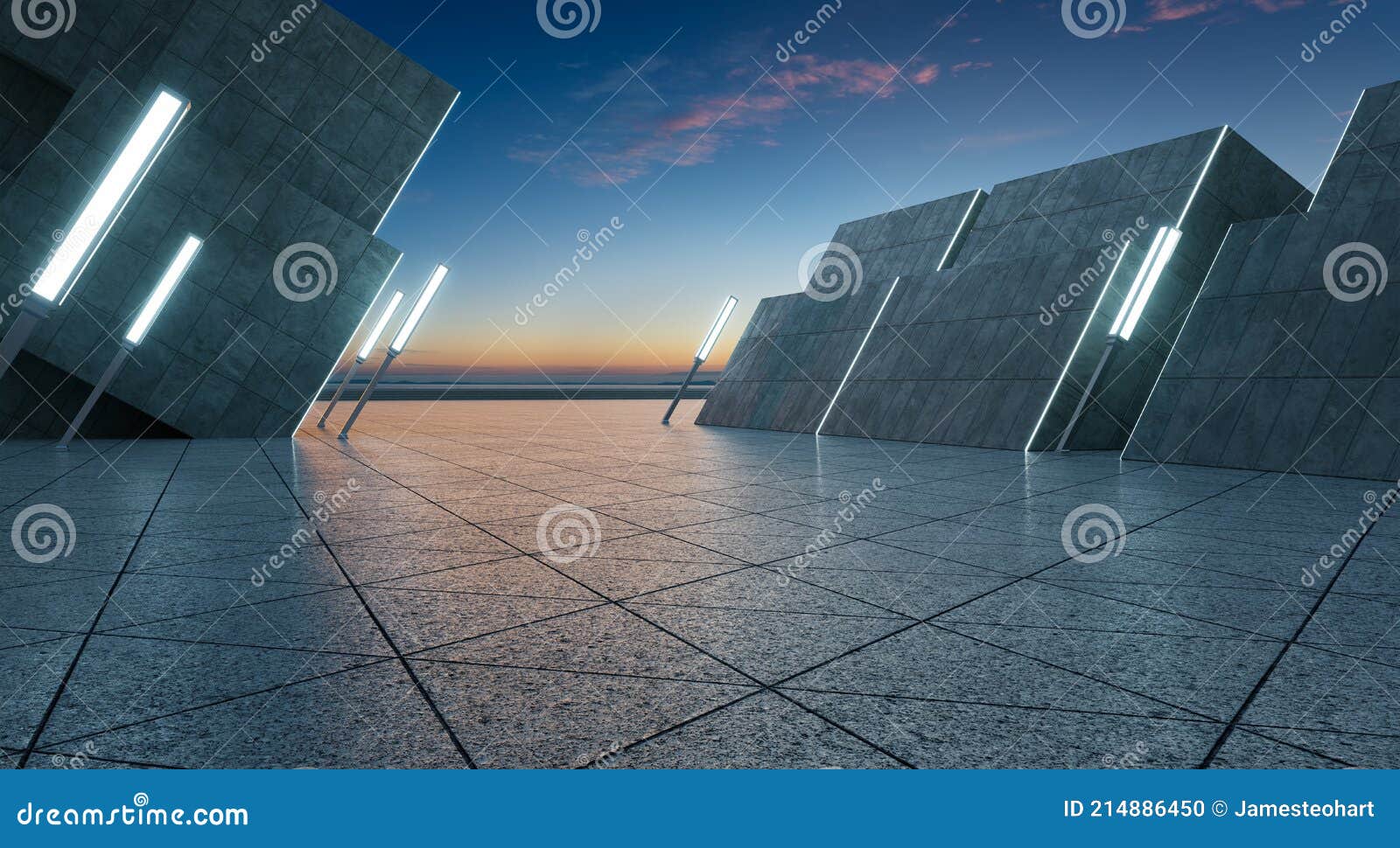 Thirty Degree Angle Tilted Contemporary Building Stock Illustration ...