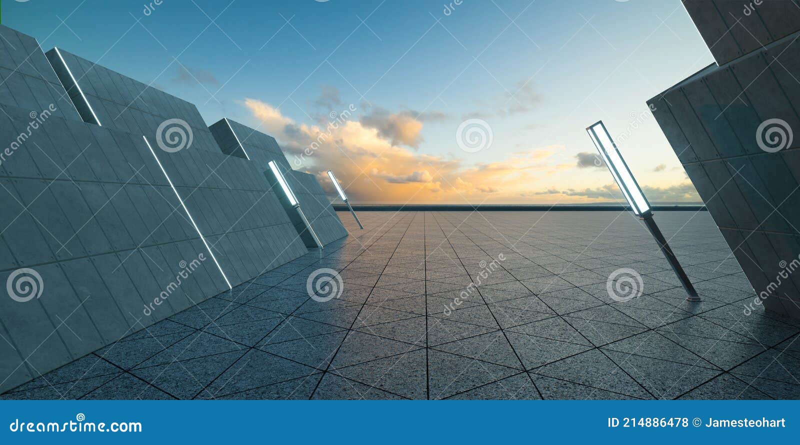 Thirty Degree Angle Tilted Contemporary Building Stock Illustration ...