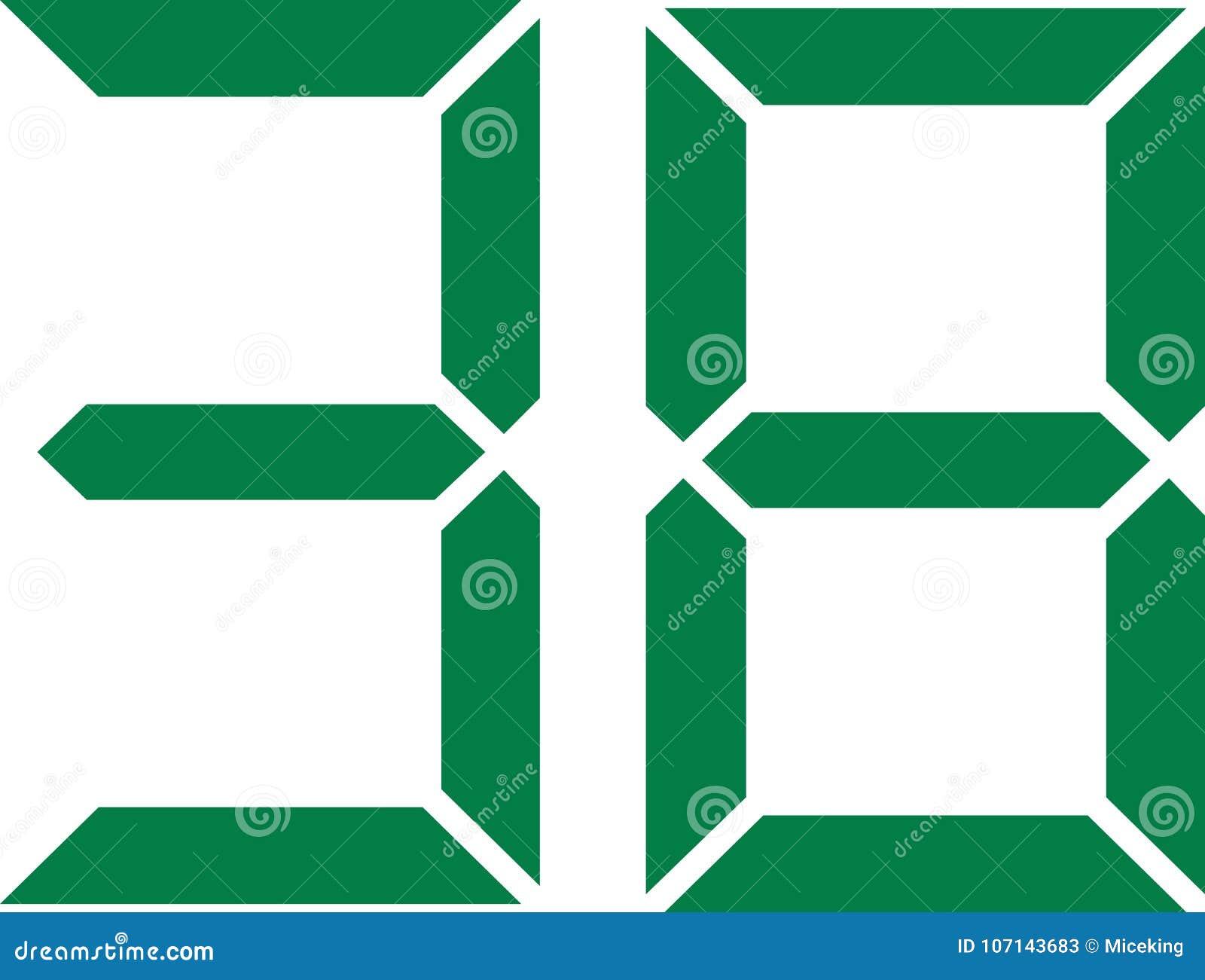 Thirty-eight Digital Number 38 Stock Vector - Illustration of icon ...