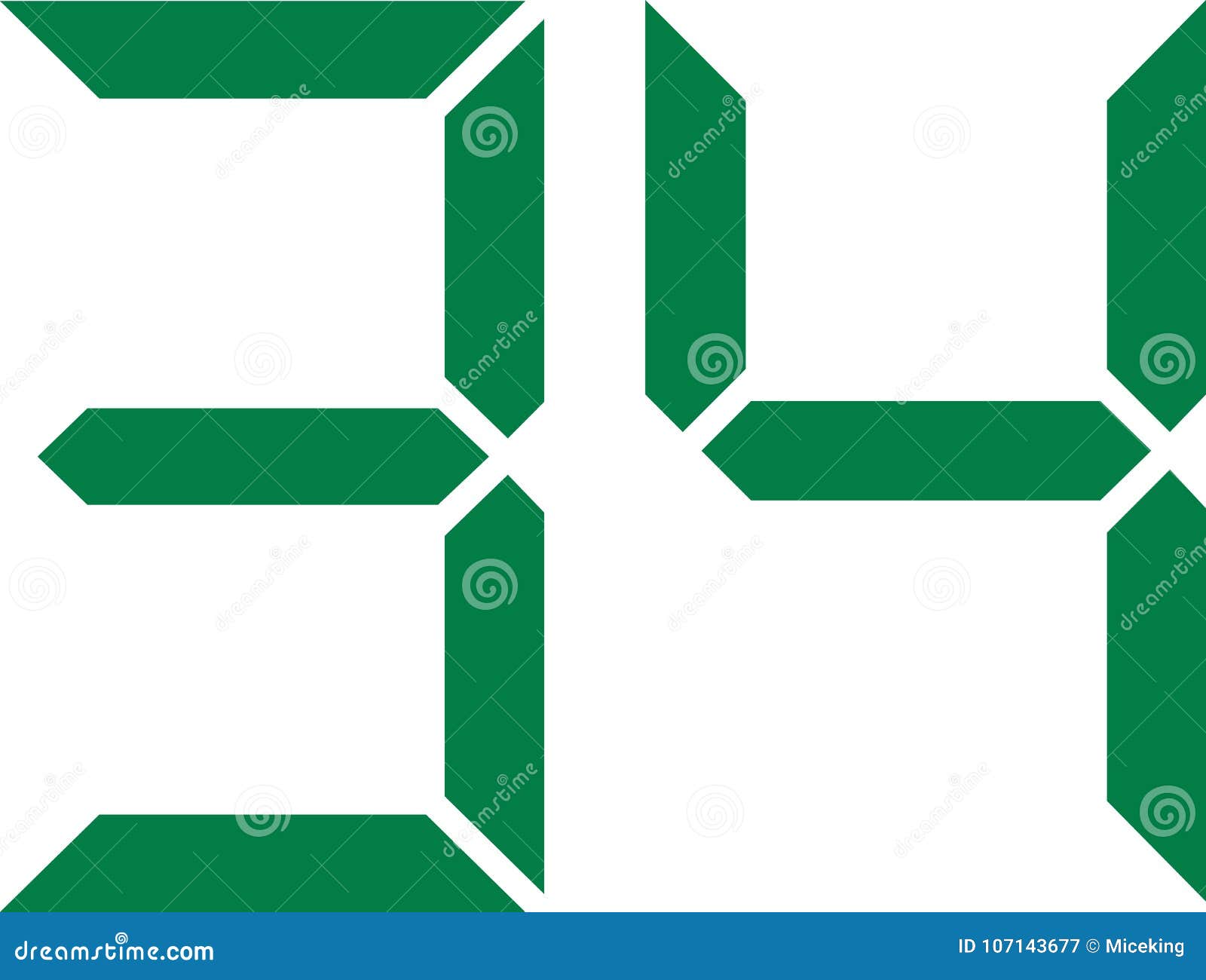 Thirty-four Digital Number 34 Stock Vector - Illustration of pictogram ...