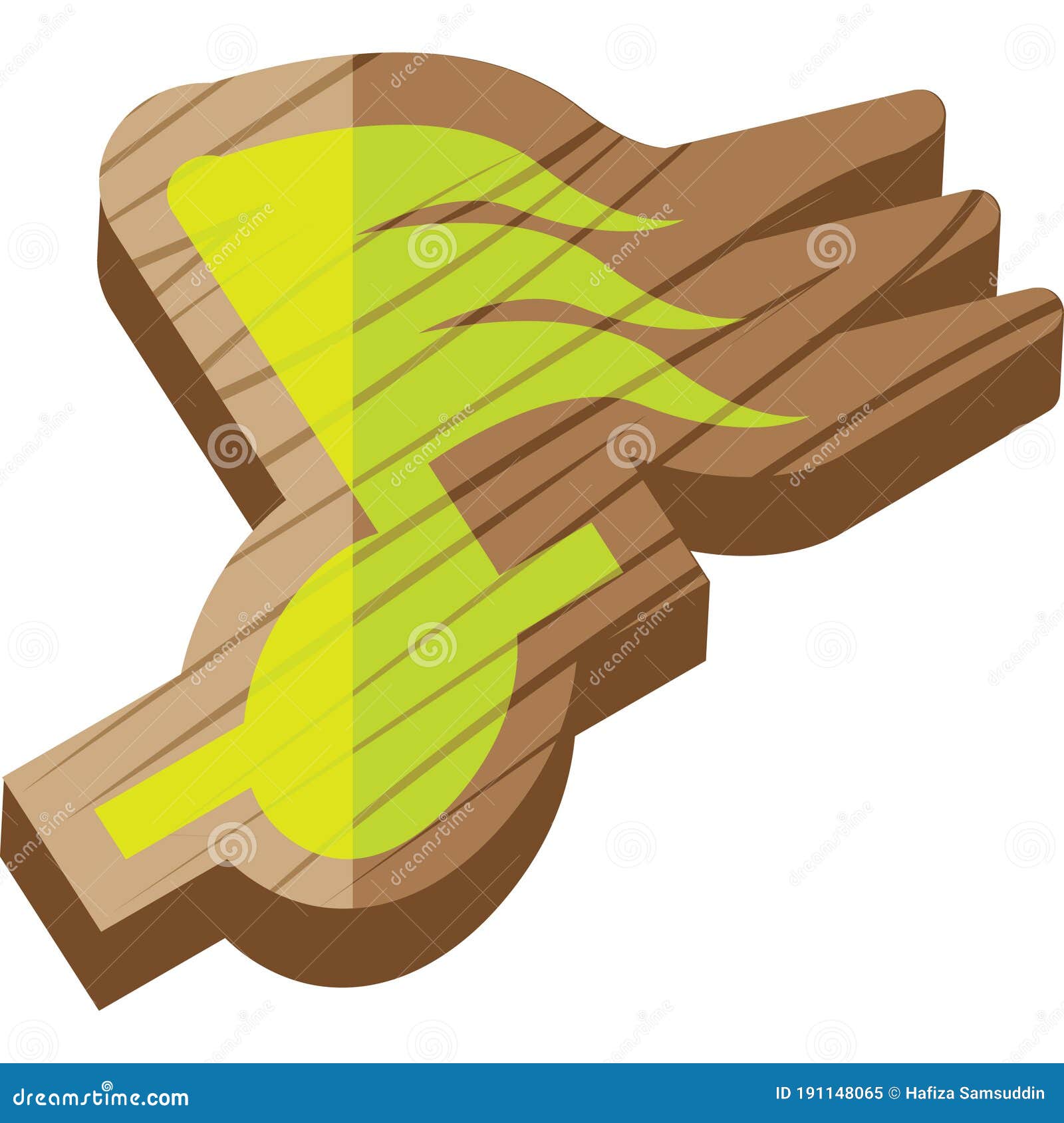 Thirty Second Note with Ledger Line. Vector Illustration Decorative ...