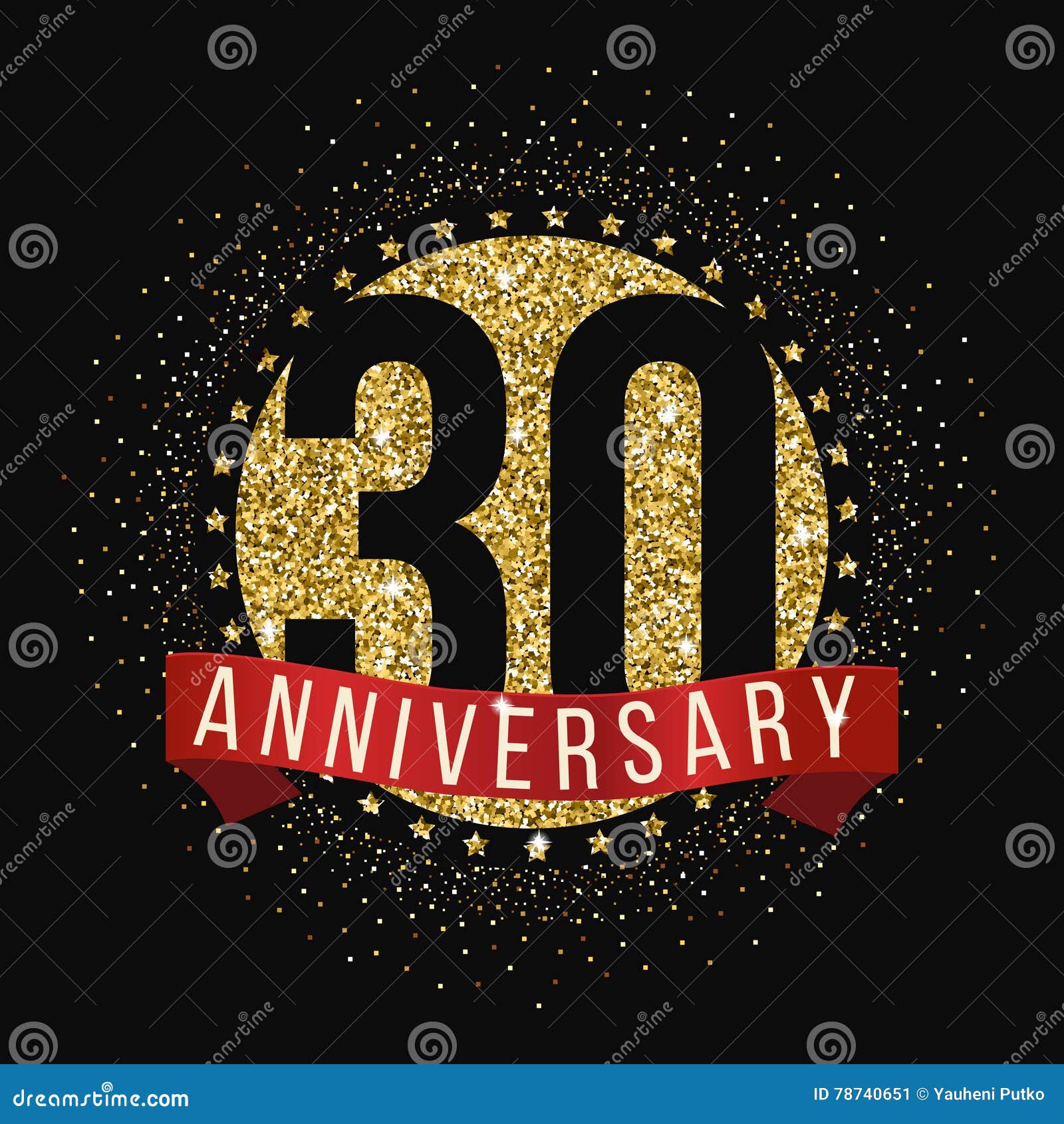 Thirty Years Anniversary Celebration Logotype. 30th Anniversary Logo ...