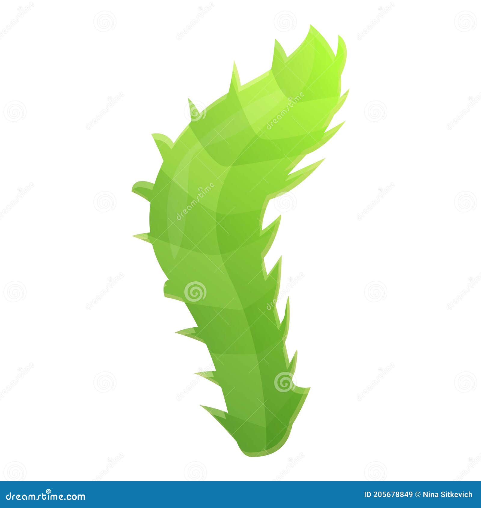 Thistle Green Leaf Icon, Cartoon Style Stock Vector - Illustration of ...