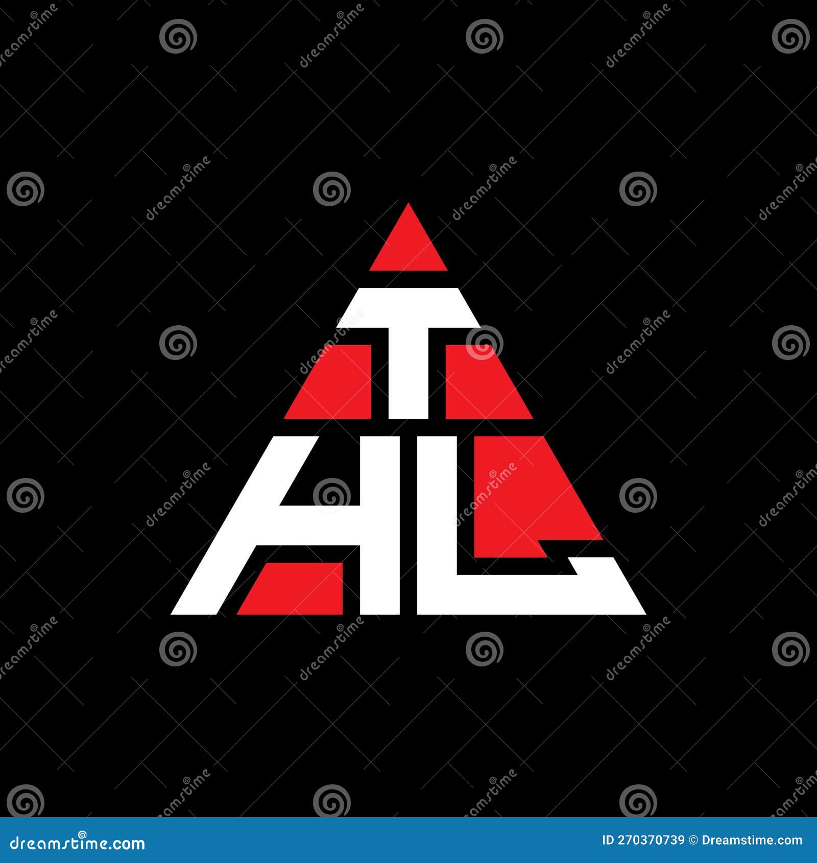 THL Triangle Letter Logo Design with Triangle Shape. THL Triangle Logo ...