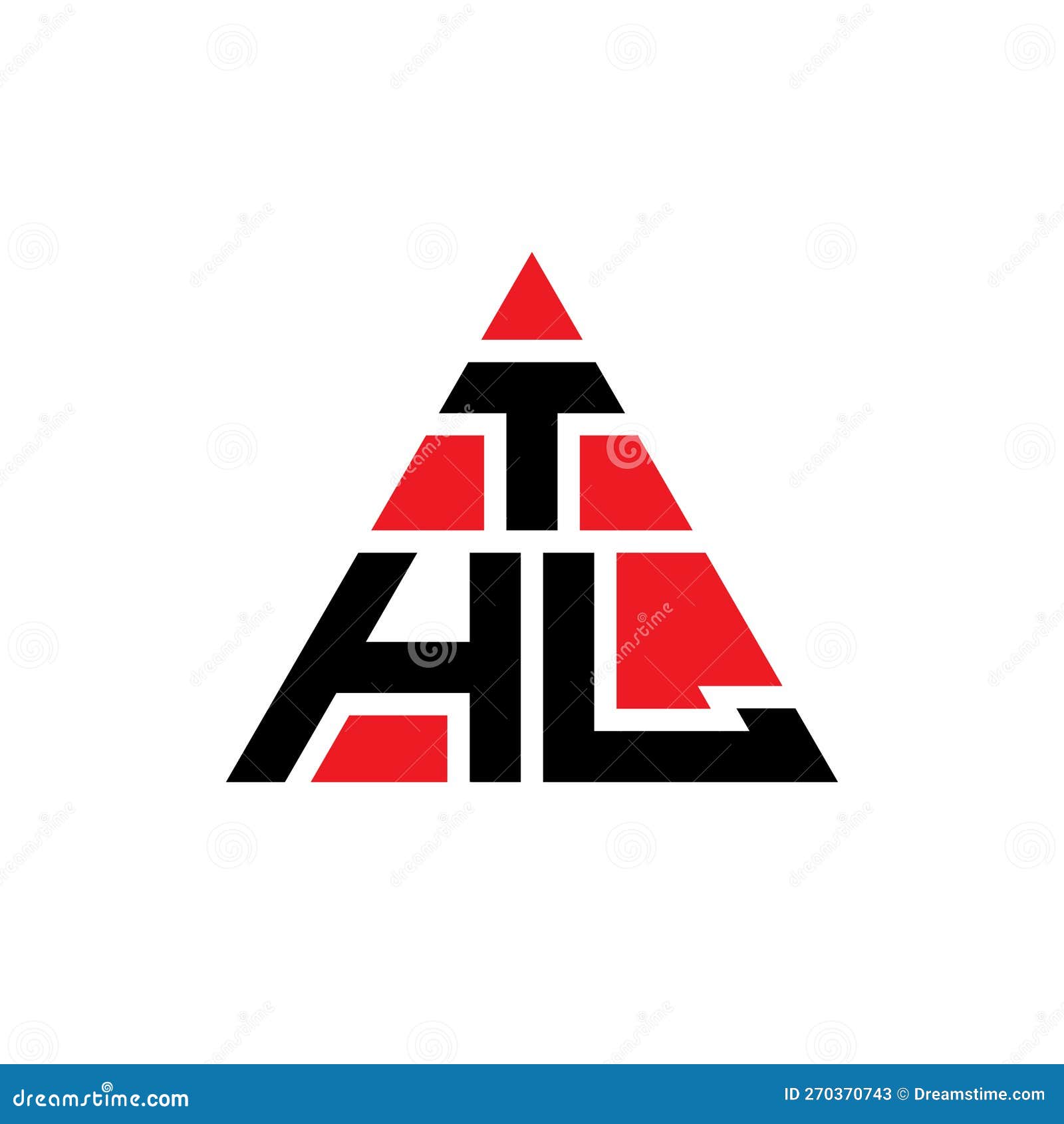 THL Triangle Letter Logo Design with Triangle Shape. THL Triangle Logo ...
