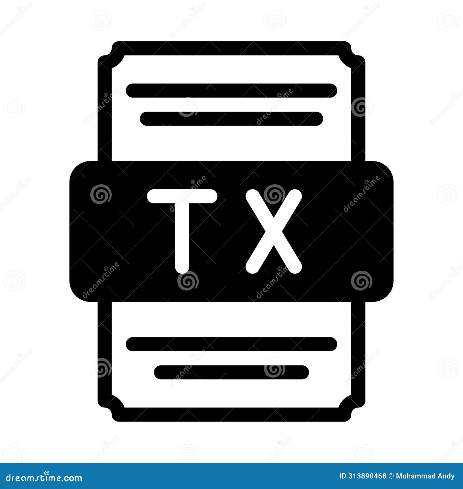 Thmx Spreadsheet File Icon with Black Fill Design. Vector Illustration ...