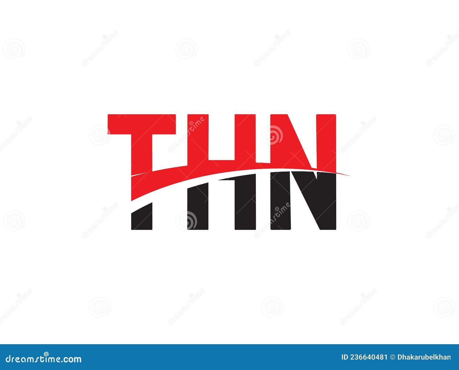 THN Letter Initial Logo Design Vector Illustration Stock Vector ...