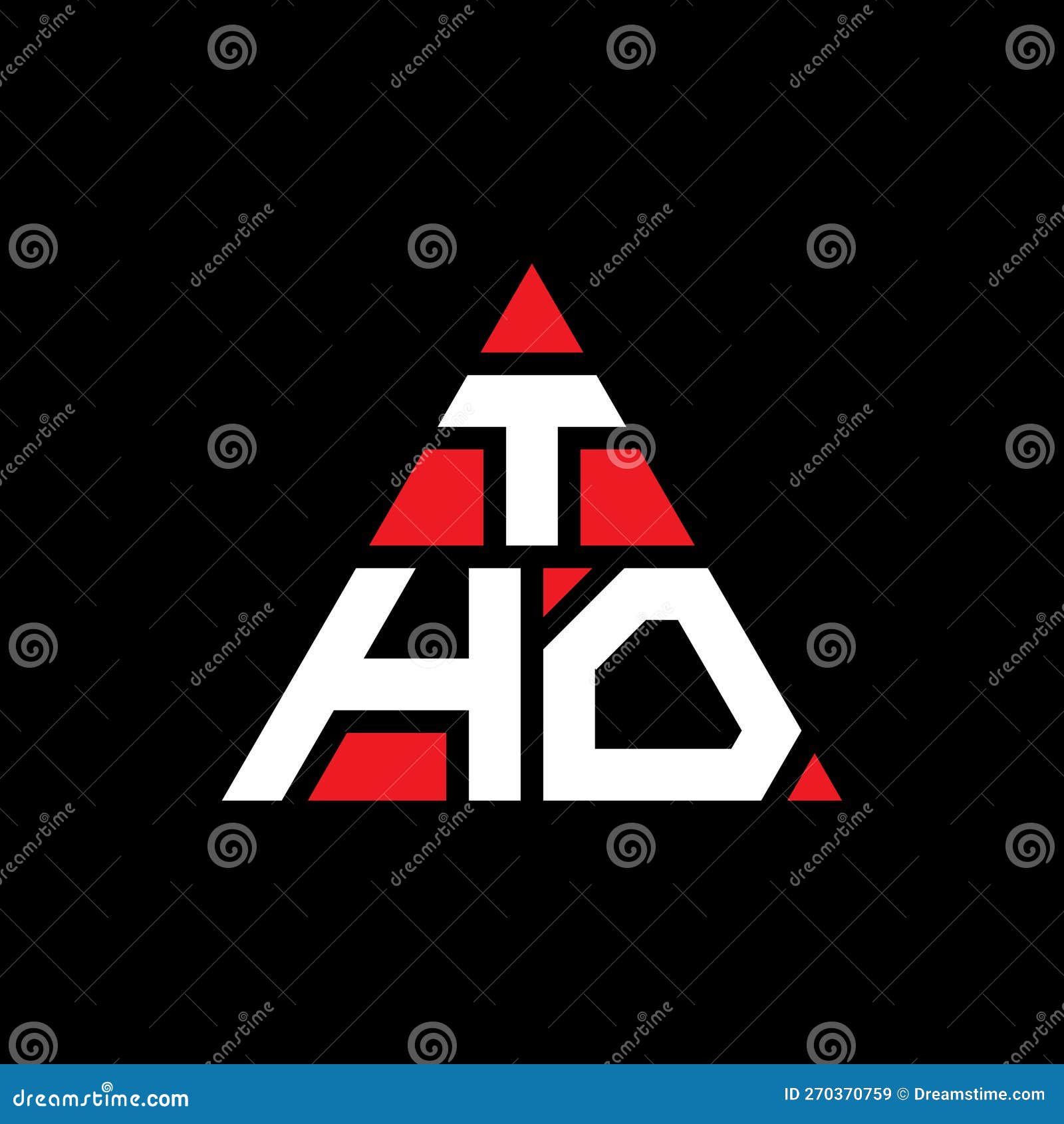 THO Triangle Letter Logo Design with Triangle Shape. THO Triangle Logo ...