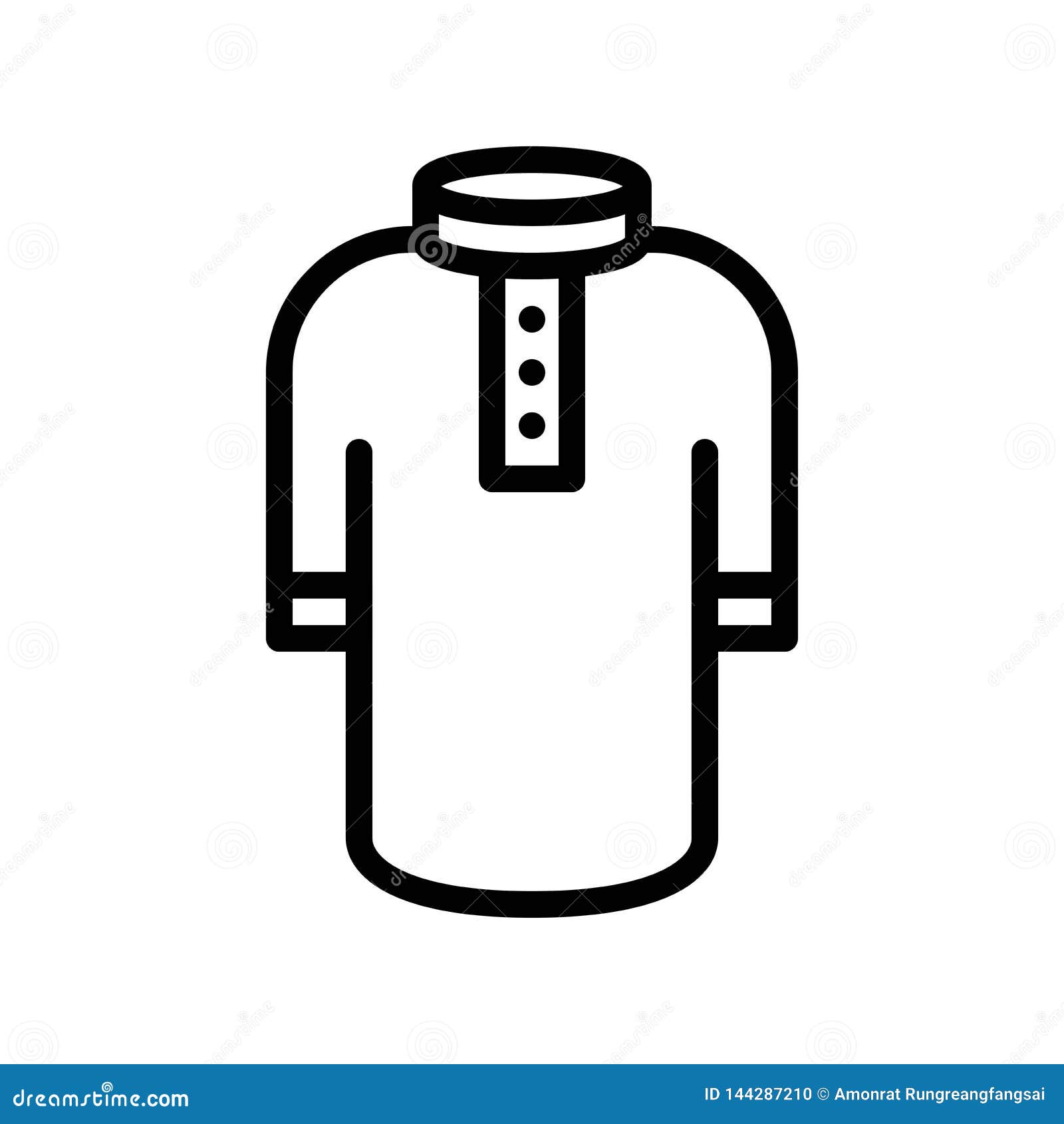 Thobe Vector Illustration, Ramadan Related Line Icon Stock Vector ...