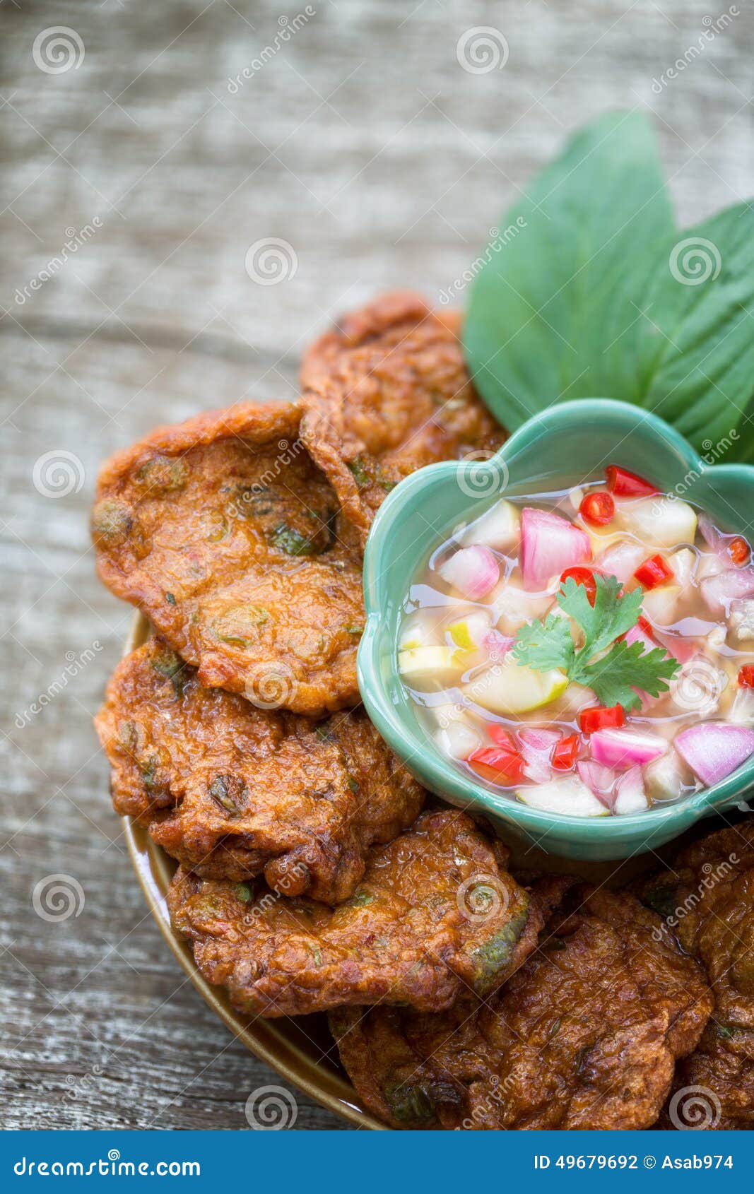 Thod mun pla, Thailand stock photo. Image of cake, basil - 49679692