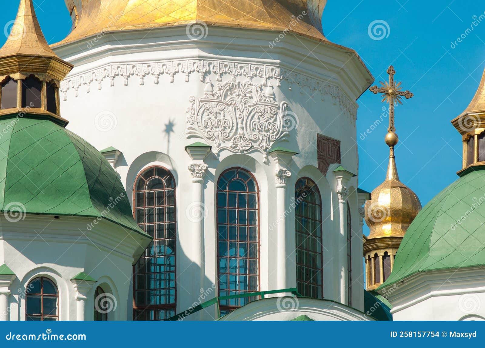 Tholobate with Windows of Central Dome of Saint Sophia Cathedral in ...