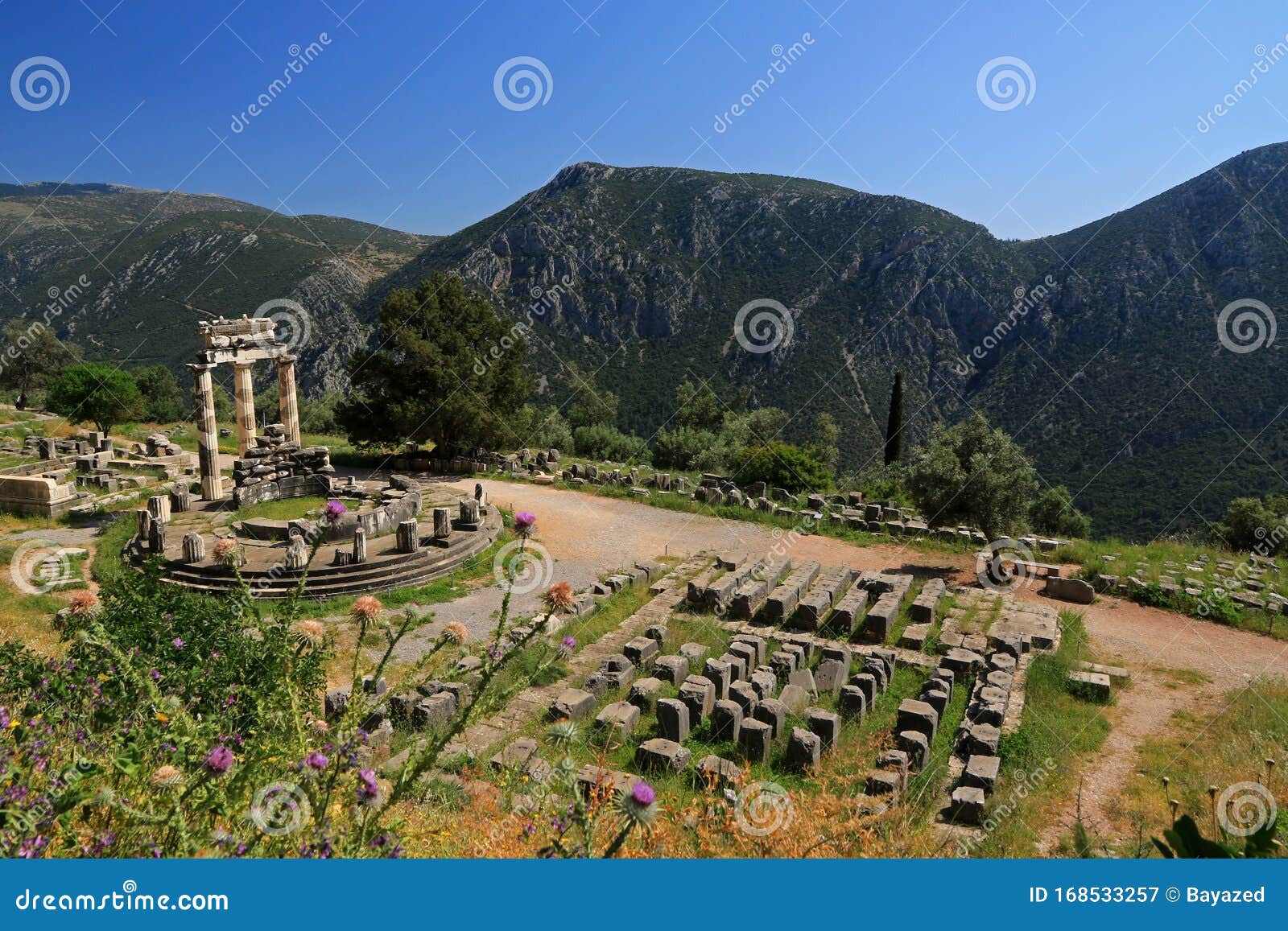 Tholos of Delphi stock image. Image of doric, pythia - 168533257