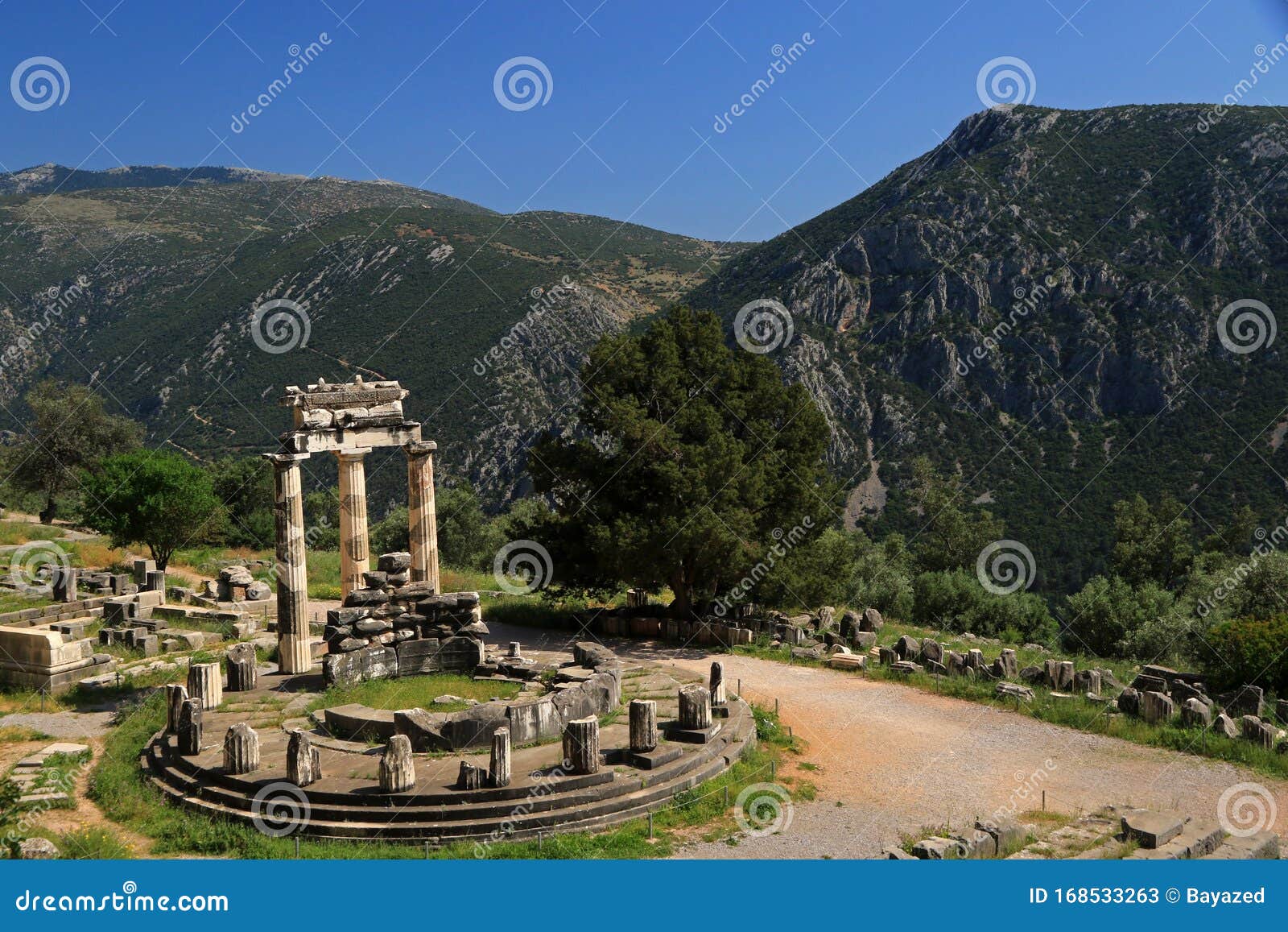 Tholos of Delphi stock image. Image of columns, greece - 168533263