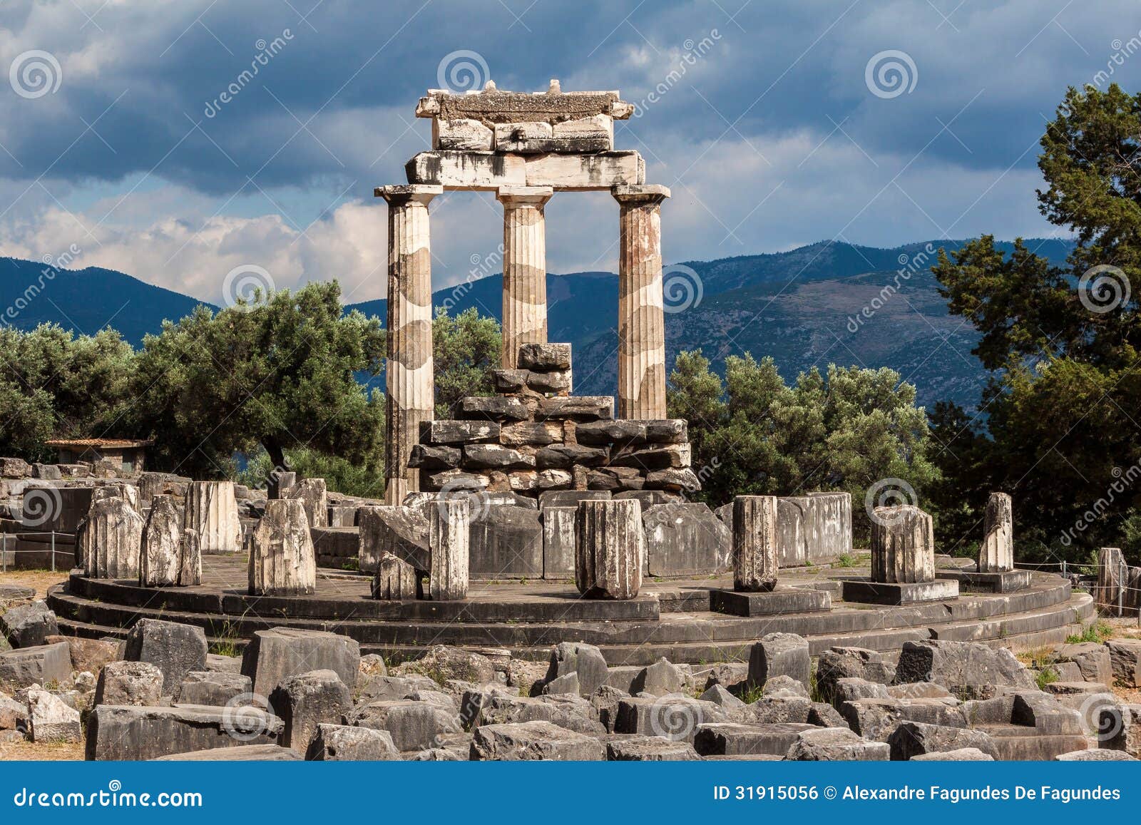 Tholos at Delphi Greece stock photo. Image of columns - 31915056