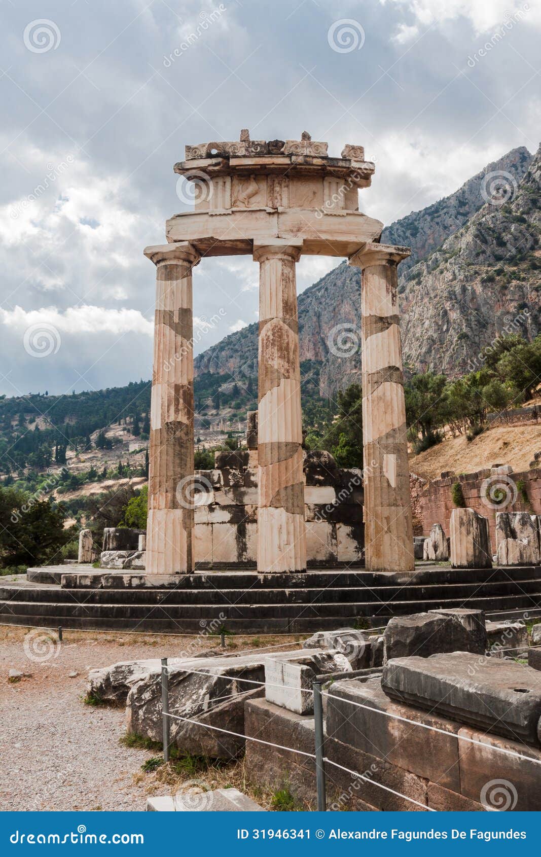 Tholos at Delphi Greece stock image. Image of frame, europe - 31946341