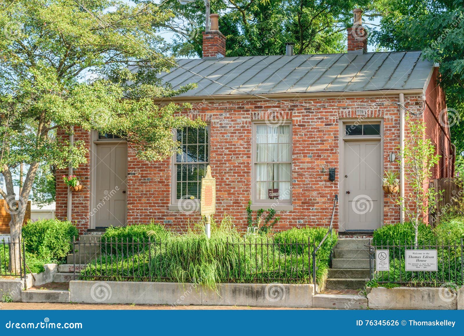 Thomas Edison House foto editorial. Imagen de inventor - 76345626