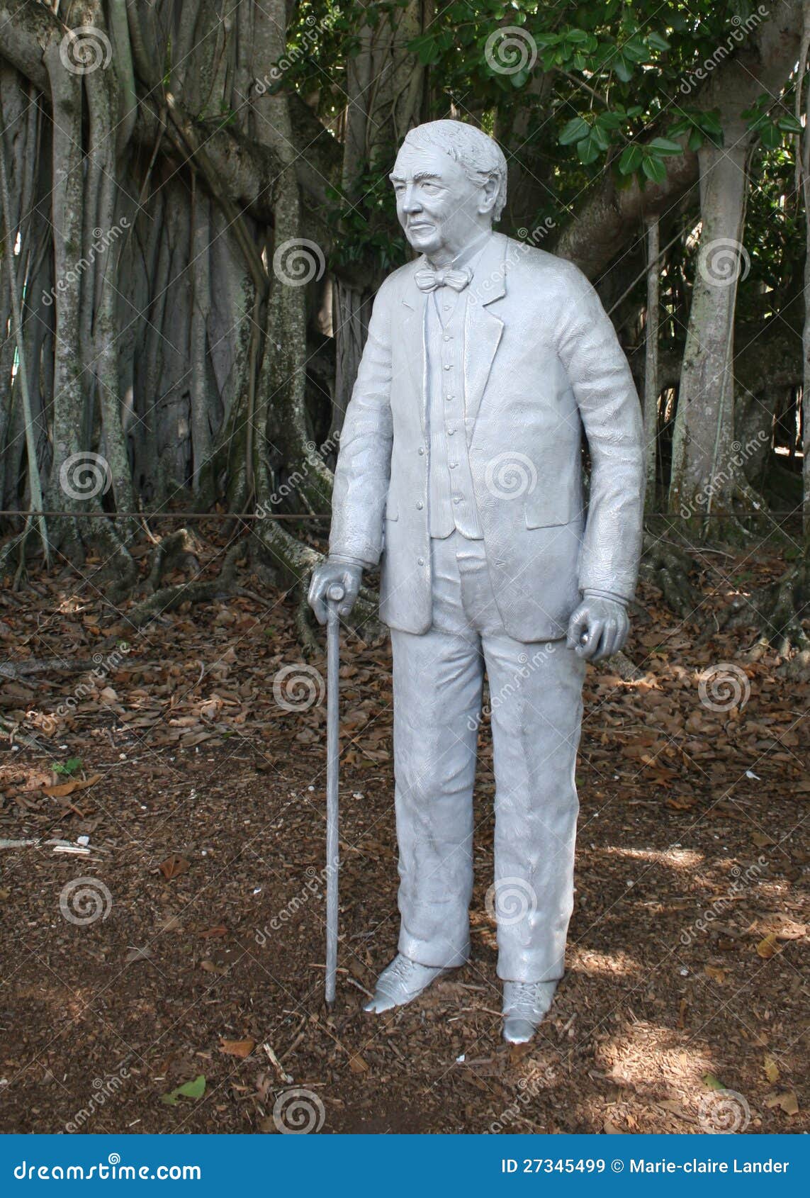 Thomas Edison Statue redaktionelles stockbild. Bild von baum - 27345499