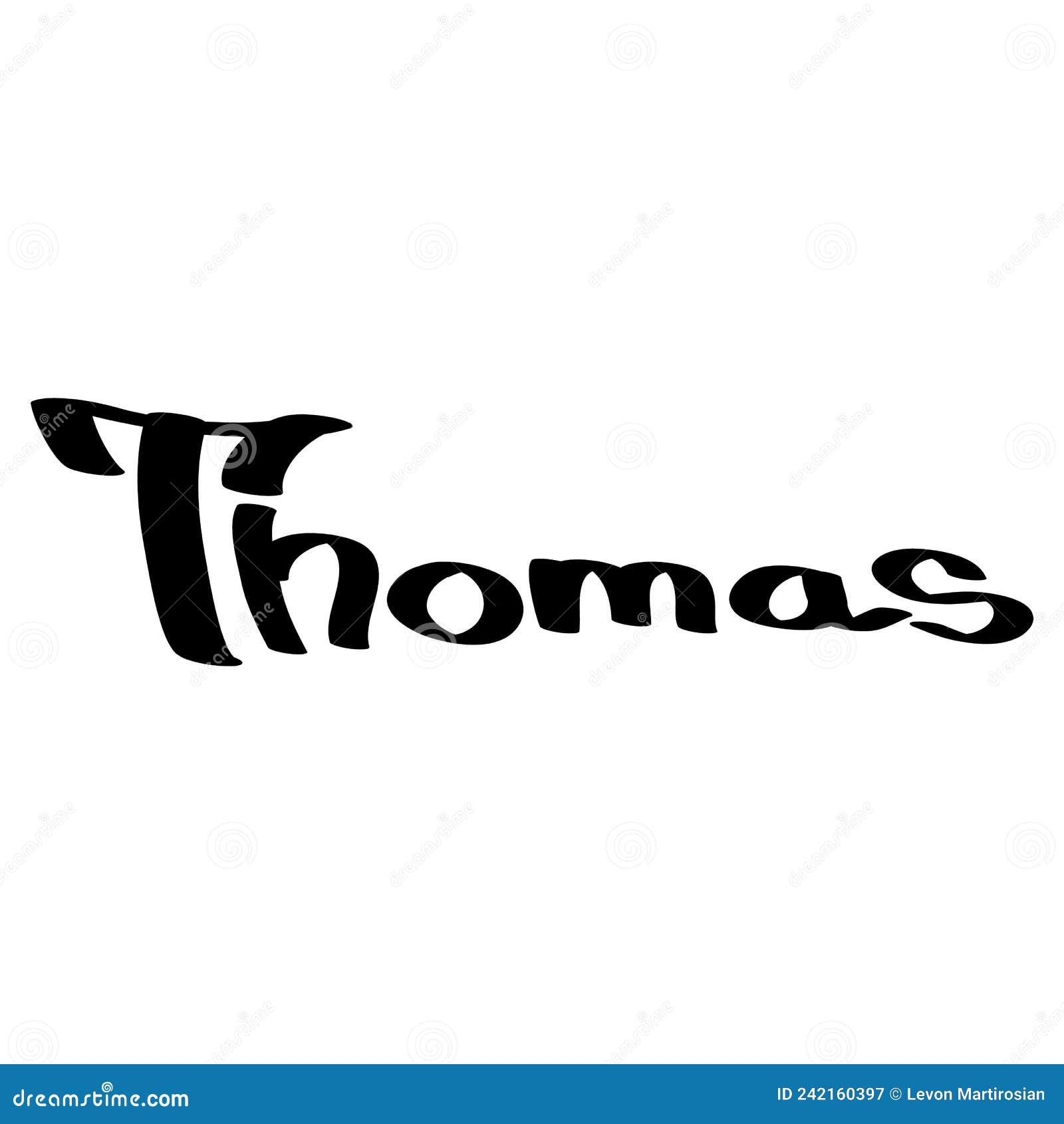 Thomas Name Text Graffiti Stock Illustration | CartoonDealer.com #188268313
