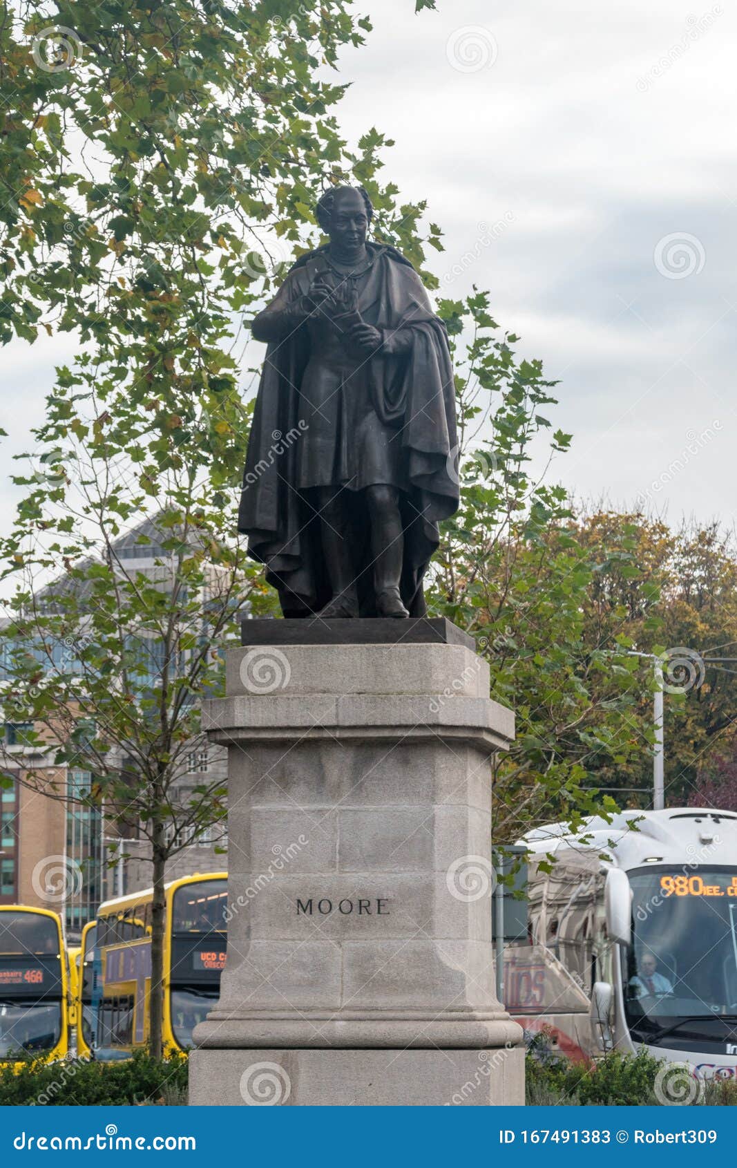 Thomas Moore Statue editorial stock photo. Image of statue - 167491383