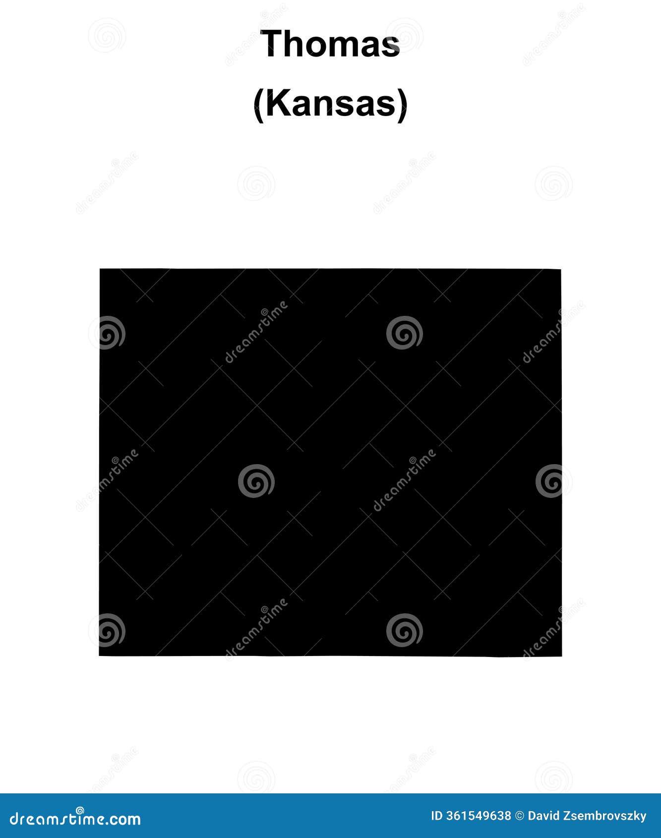 Thomas Outline Map Vector Illustration | CartoonDealer.com #361549638